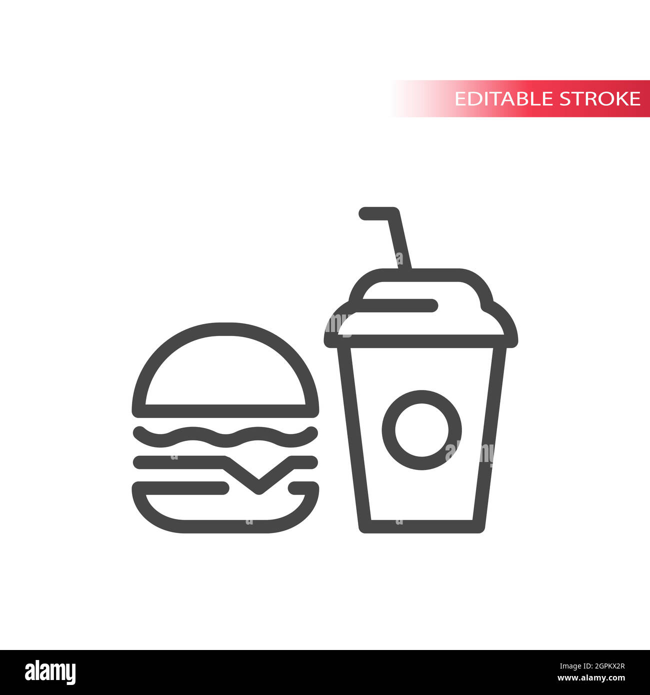 Soda cup outline Stock Vector Images - Alamy