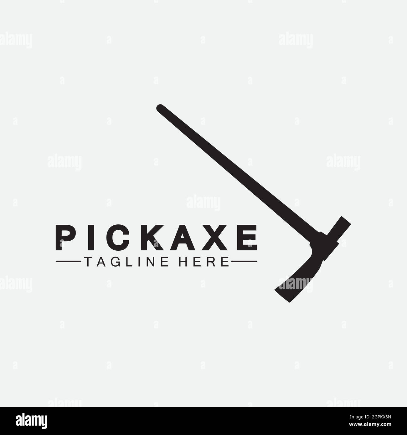 Pickaxe Logo Vector icon symbol illustration Design template, Mining ...