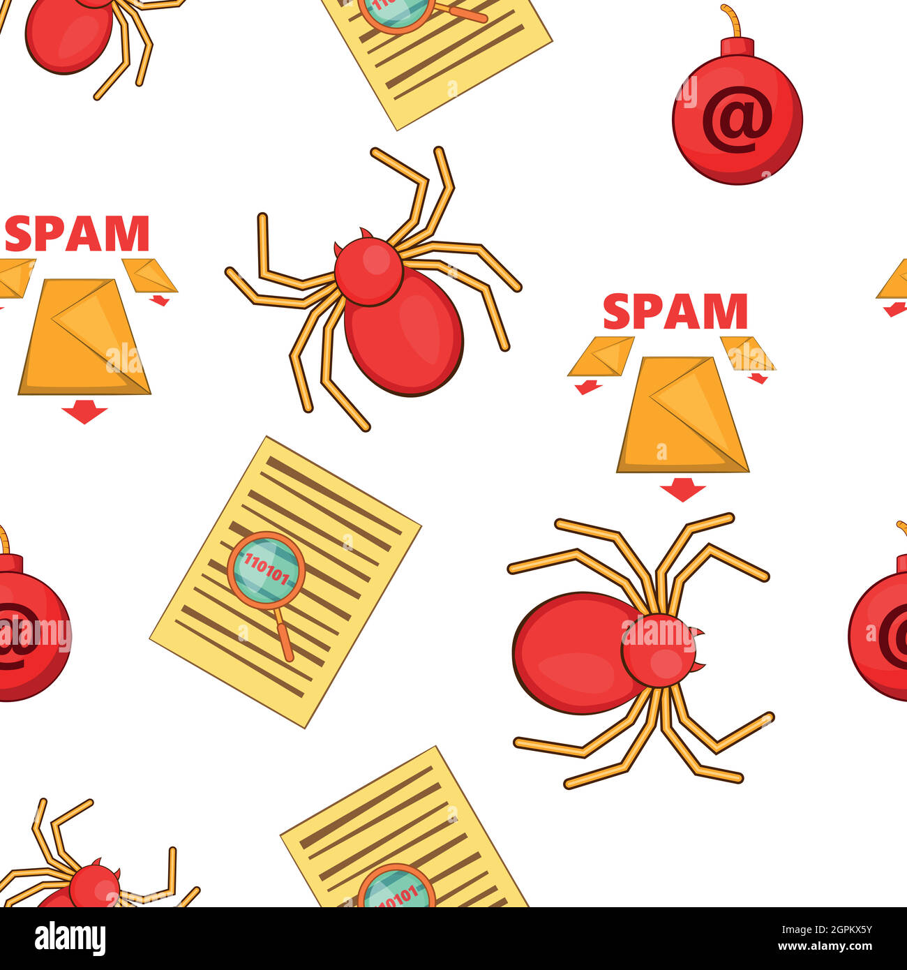 Internet security pattern, cartoon style Stock Vector Image & Art - Alamy