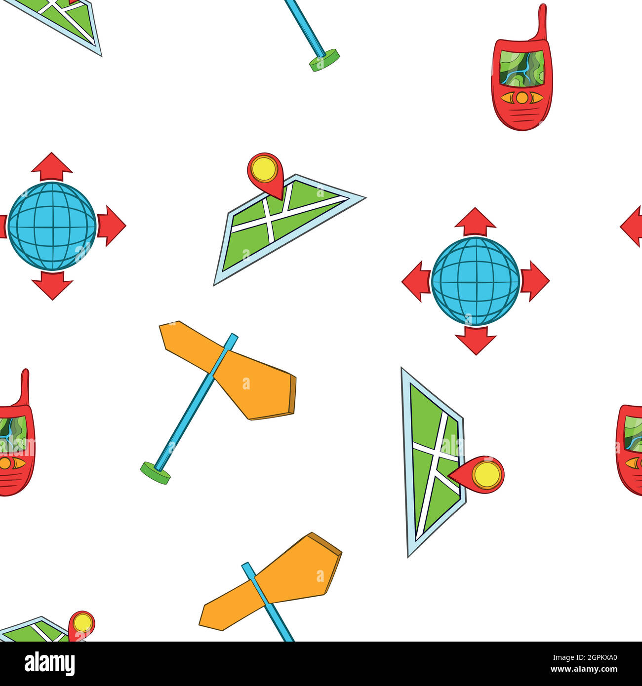 Location pattern, cartoon style Stock Vector Image & Art - Alamy