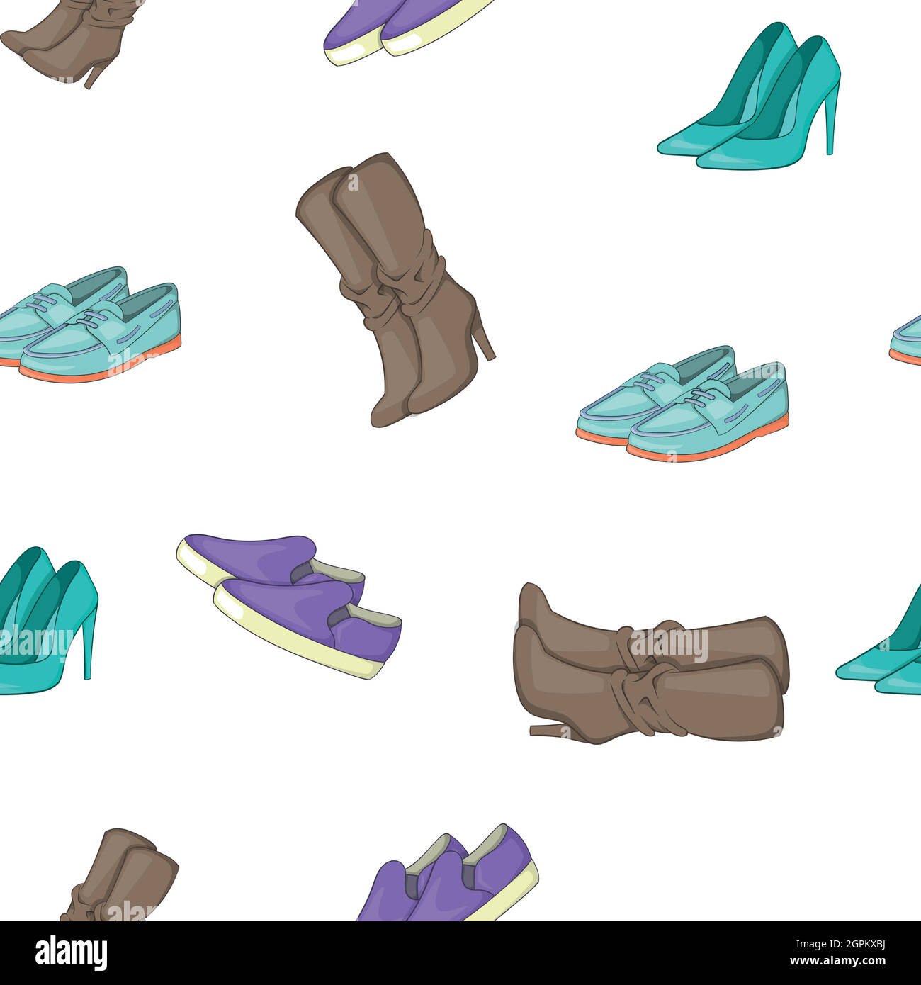 Shoe pattern, cartoon style Stock Vector Image & Art - Alamy