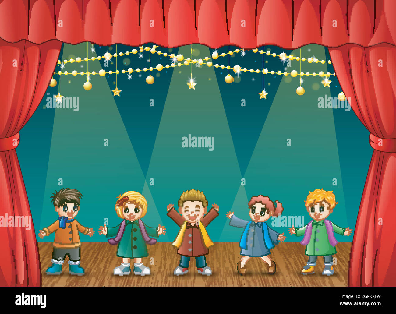 Children acting on stage hi-res stock photography and images - Alamy