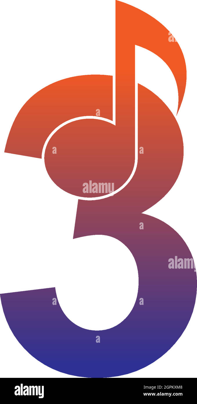 Number 3 music Stock Vector Images - Alamy