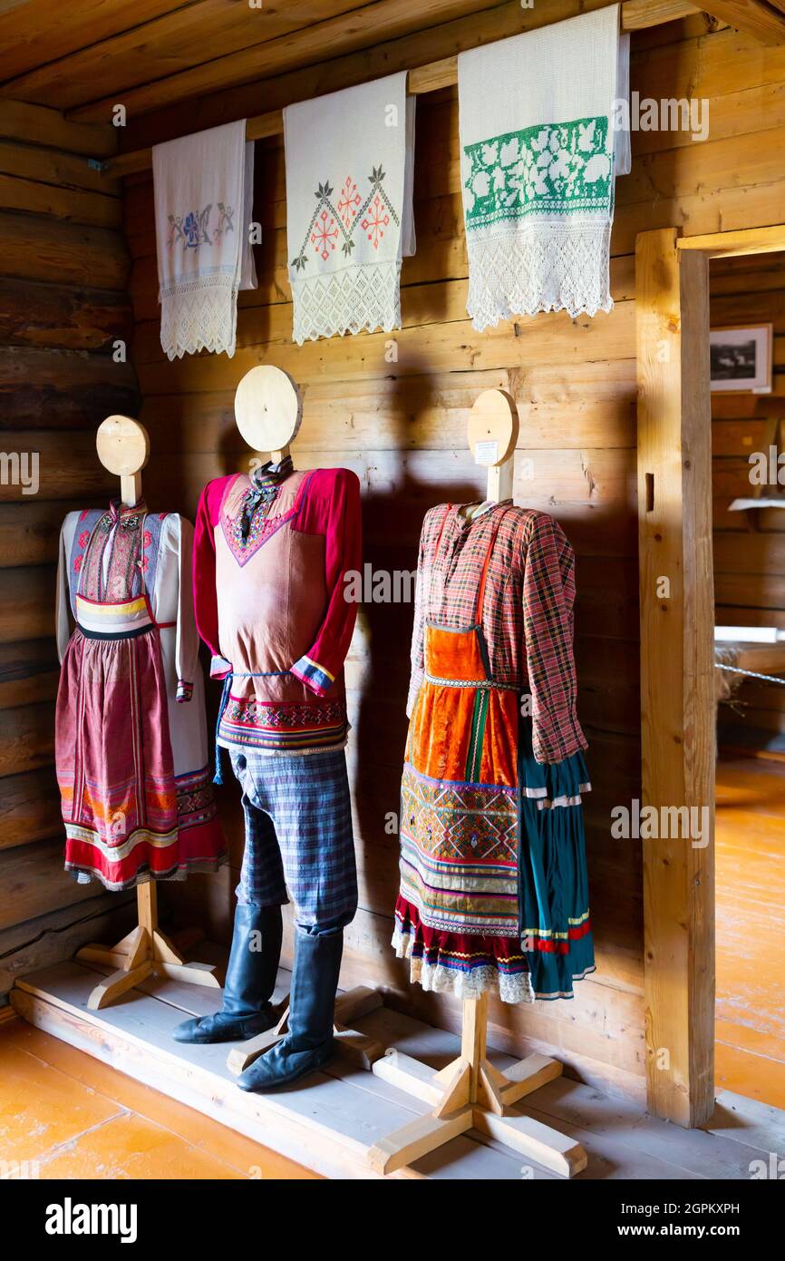 National Mari dresses exhibited in clothing pavilion of Ethnographic ...
