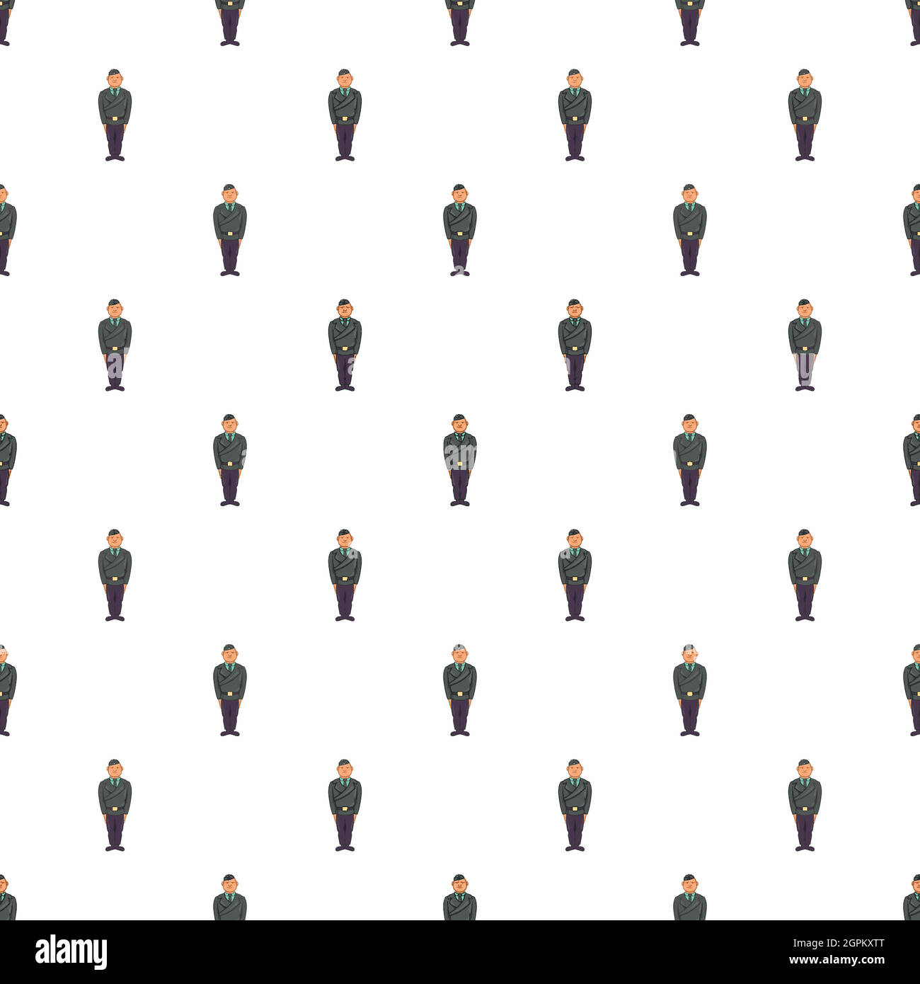 Man in a police uniform pattern, cartoon style Stock Vector Image & Art ...