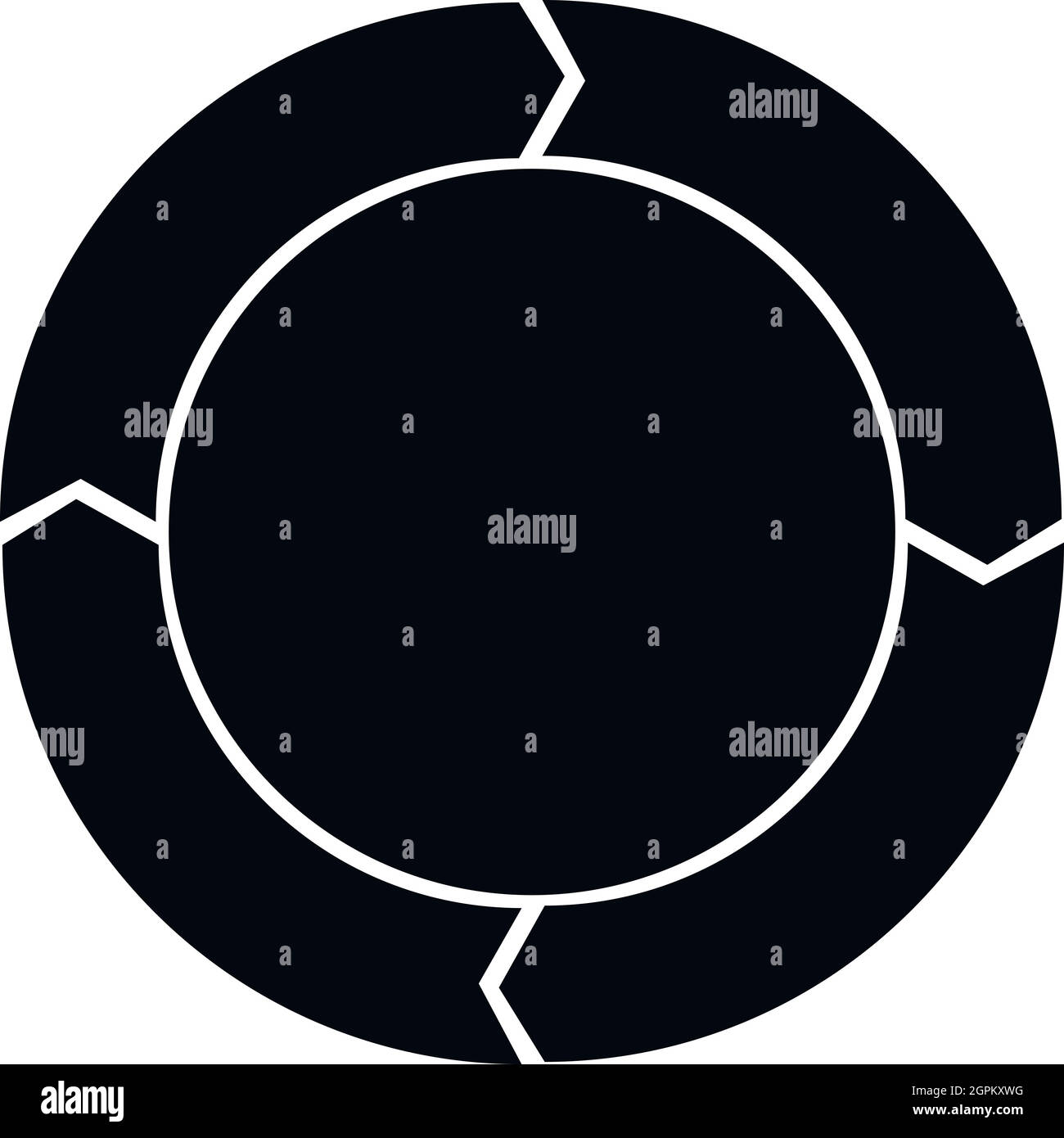 Diagram pie chart with arrows icon, simple style Stock Vector Image ...
