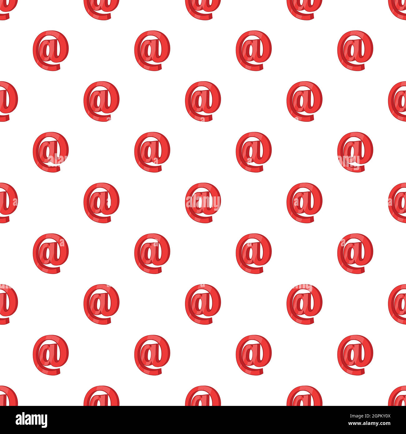Red email sign pattern, cartoon style Stock Vector Image & Art - Alamy
