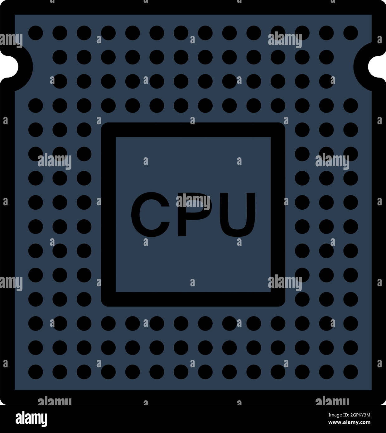 Cpu icon microprocessor processor symbol hi-res stock photography and images - Alamy