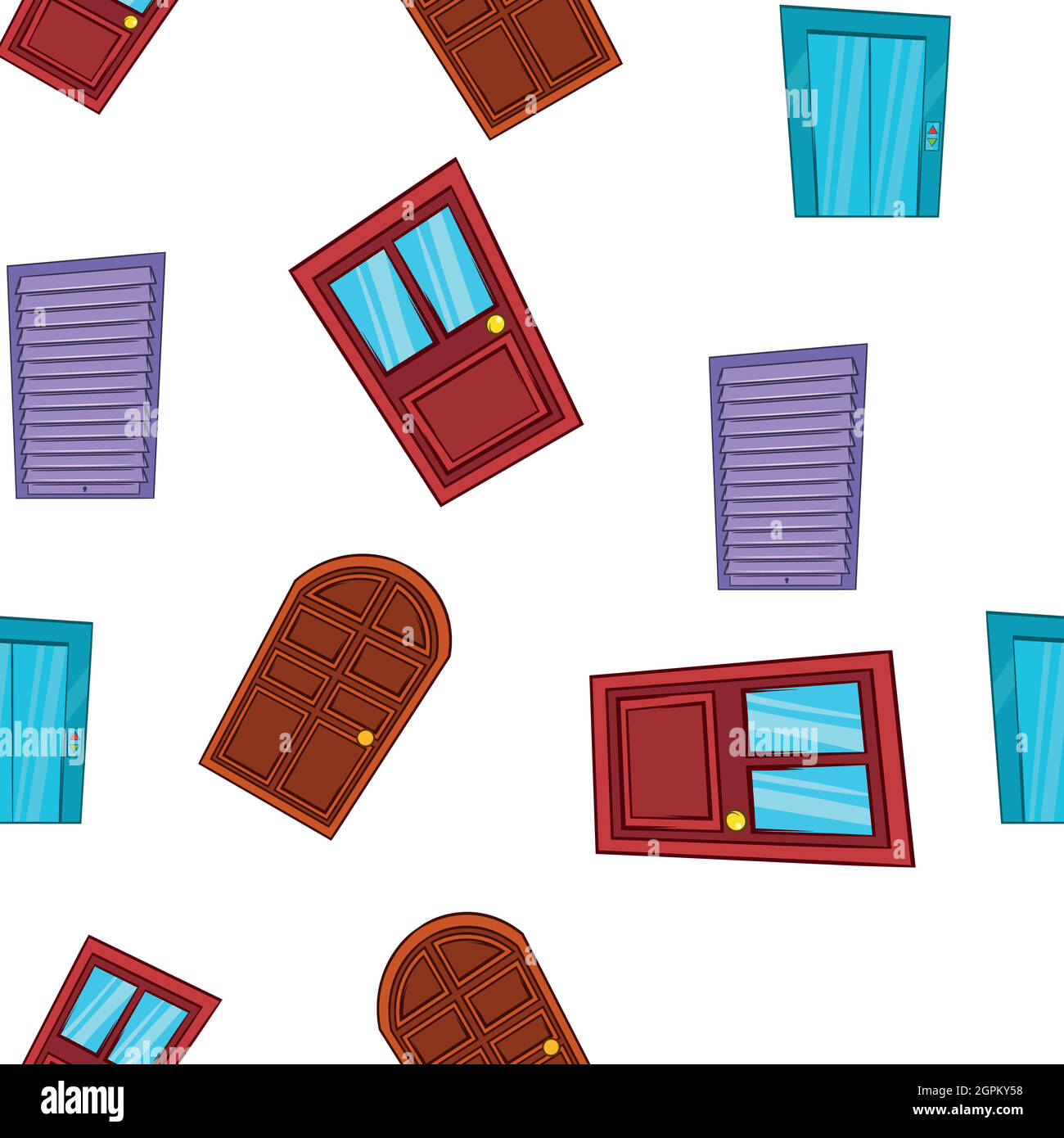 Security door pattern, cartoon style Stock Vector Image & Art - Alamy