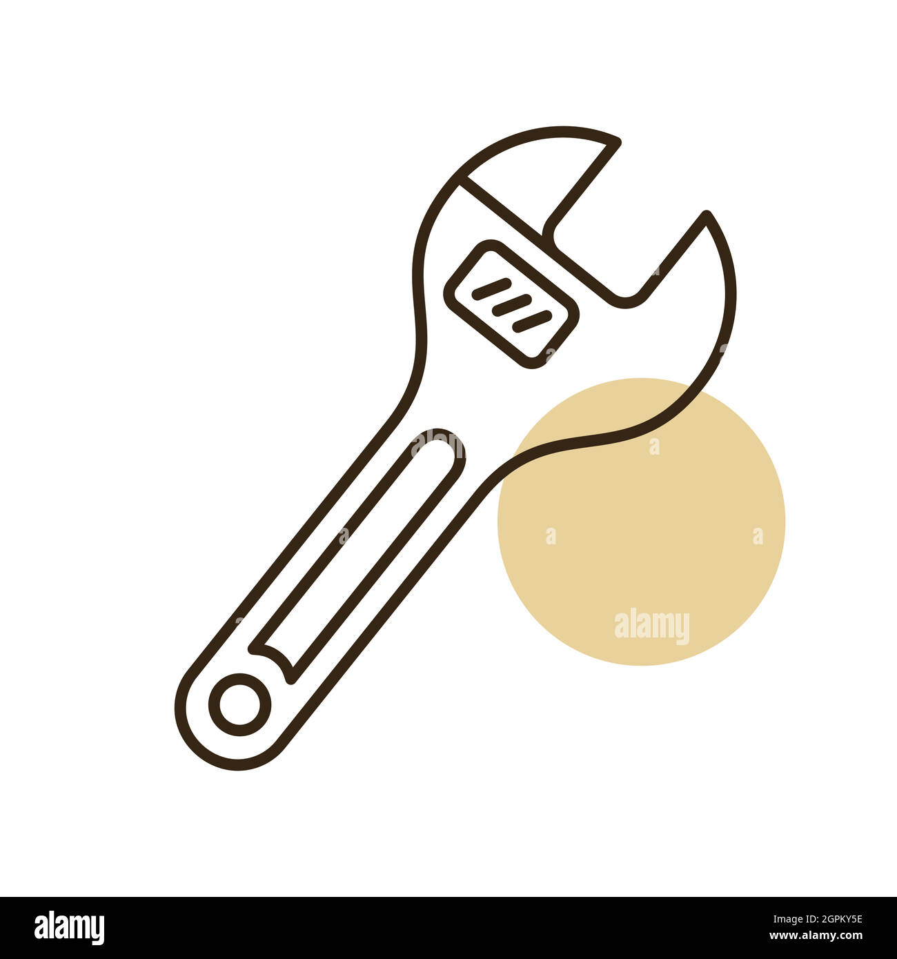 Adjustable spanner vector flat icon. Construction, repair Stock Vector Image & Art - Alamy