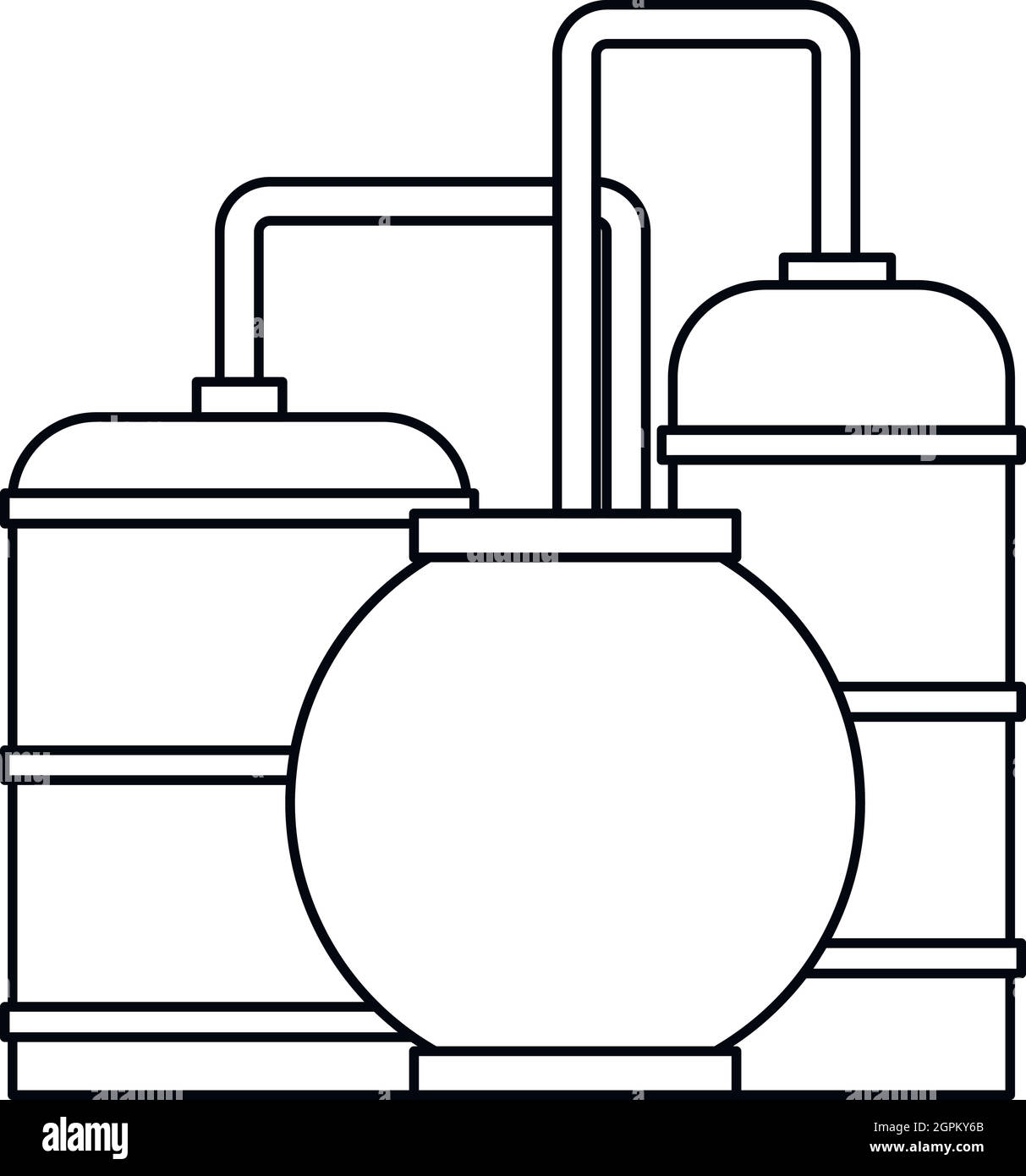 Refinery pipeline line icon Stock Vector Images - Alamy
