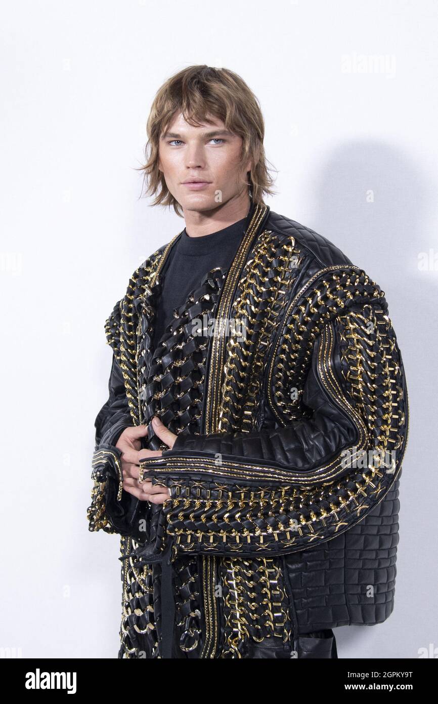 Jordan Barrett attending the Balmain Festival as part of Paris Fashion ...