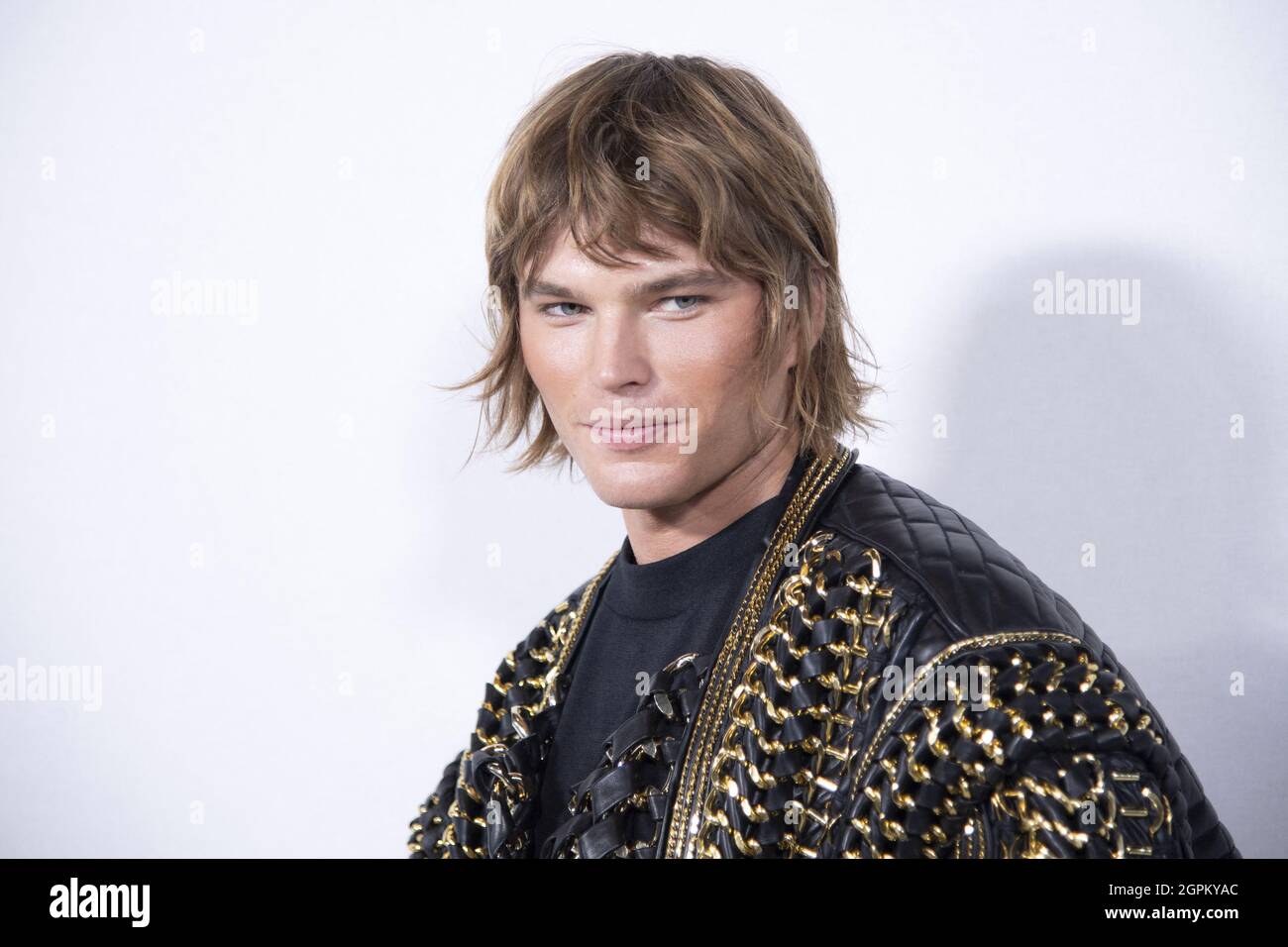 Jordan Barrett attending the Balmain Festival as part of Paris Fashion ...