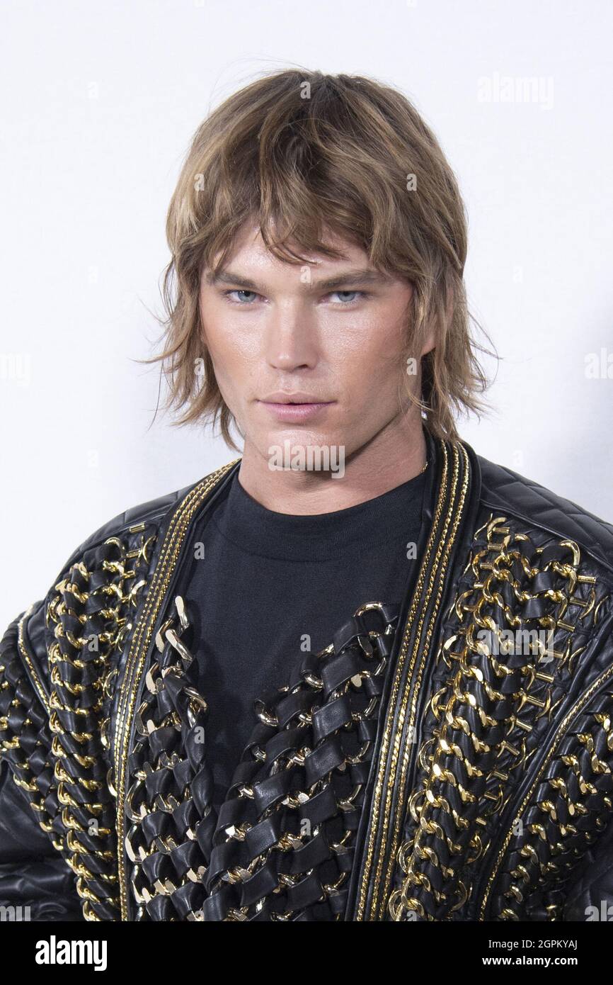 Jordan Barrett attending the Balmain Festival as part of Paris Fashion ...