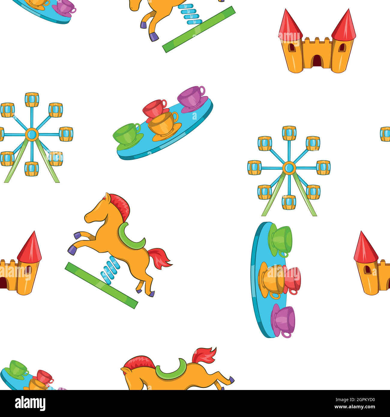 Seamless pattern childish cartoon Cut Out Stock Images & Pictures - Alamy