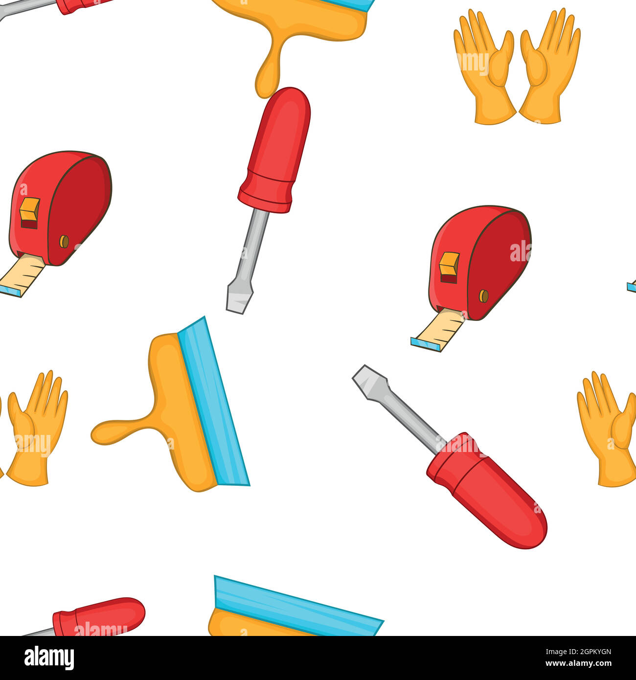 Tools pattern, cartoon style Stock Vector Image & Art - Alamy