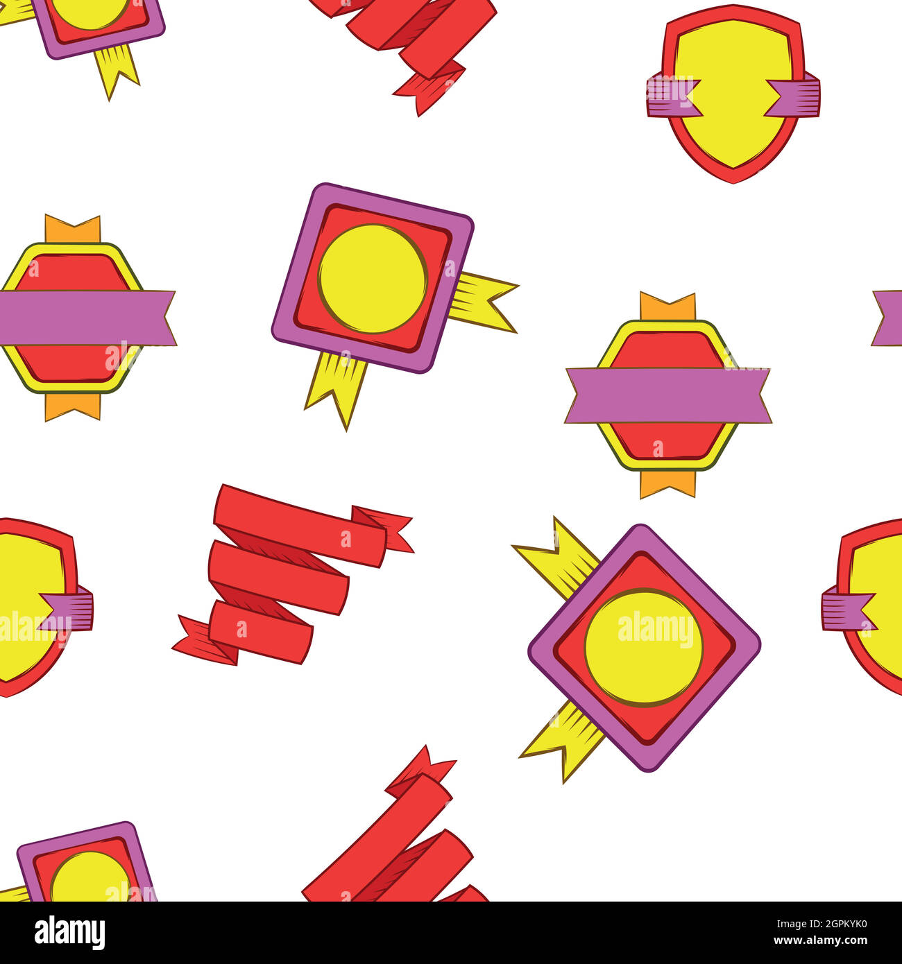 Badge pattern, cartoon style Stock Vector Image & Art - Alamy