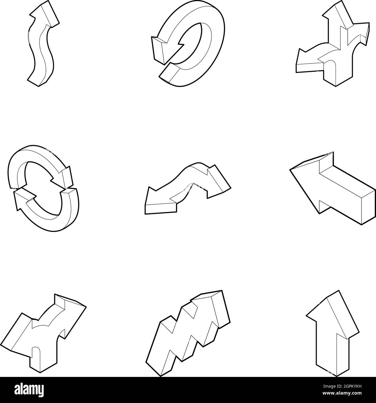 Spring outline icons Black and White Stock Photos & Images - Alamy