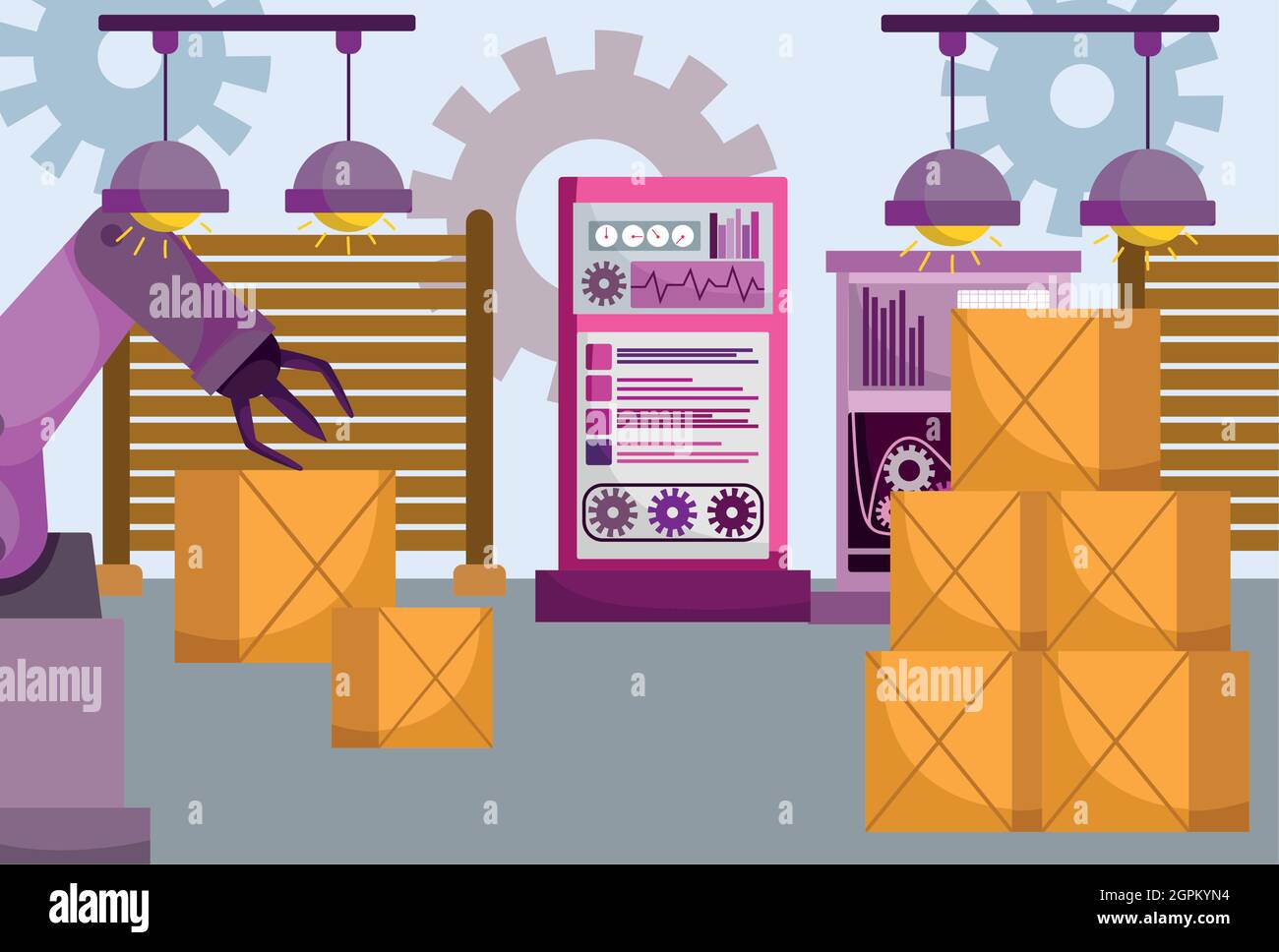 production process machines Stock Vector Image & Art - Alamy