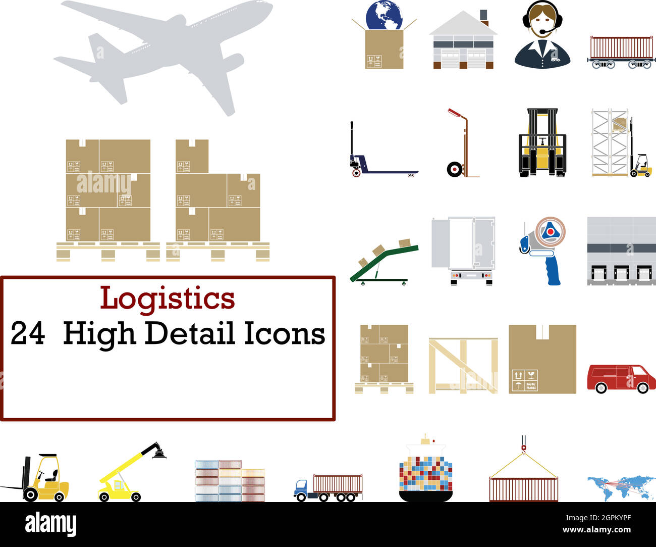 Logistics Icon Set Stock Vector Image & Art - Alamy