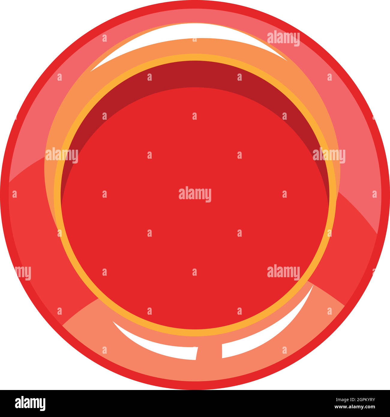 Red button icon, cartoon style Stock Vector Image & Art - Alamy