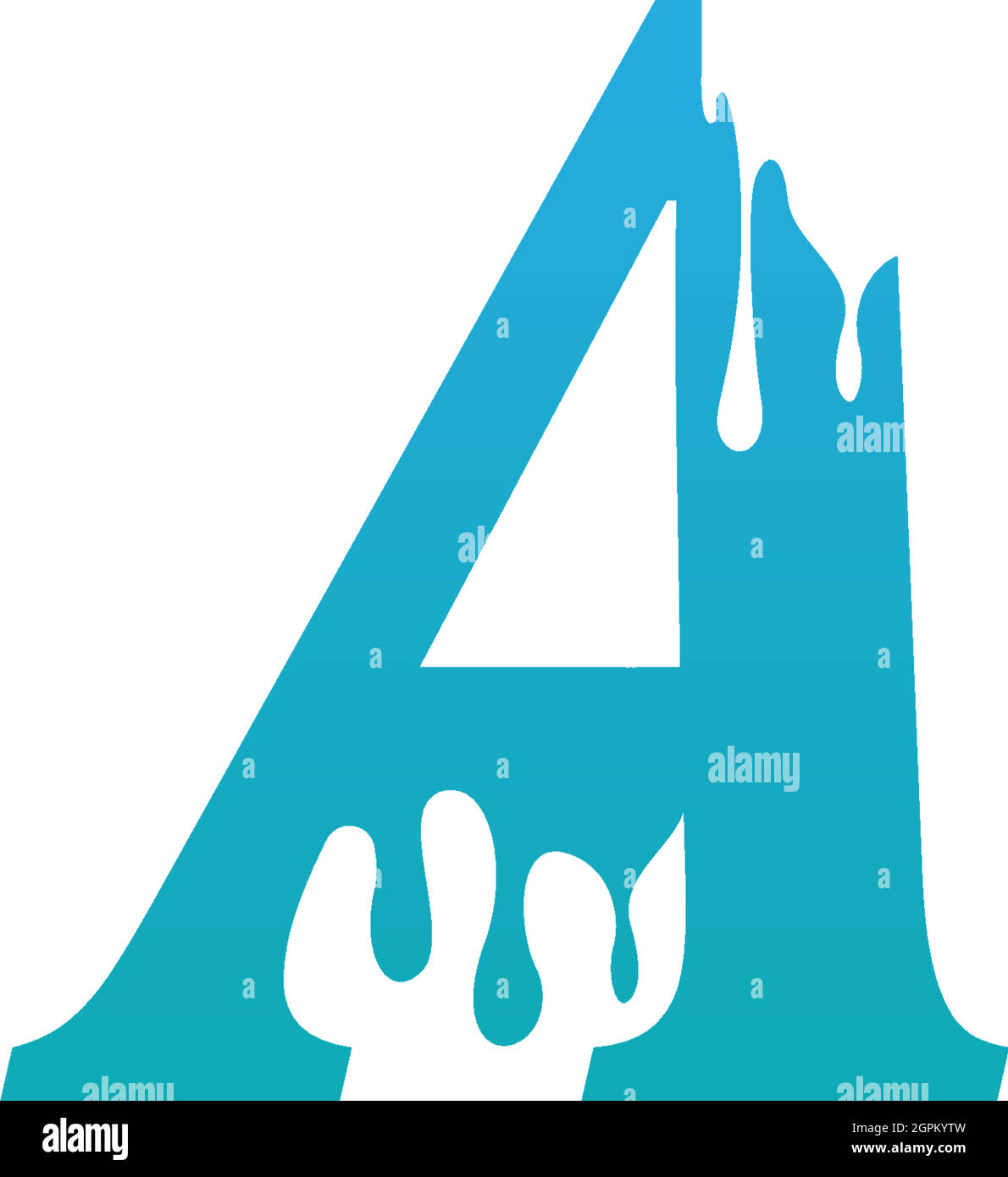 Melting Letter A icon logo design template Stock Vector Image & Art - Alamy