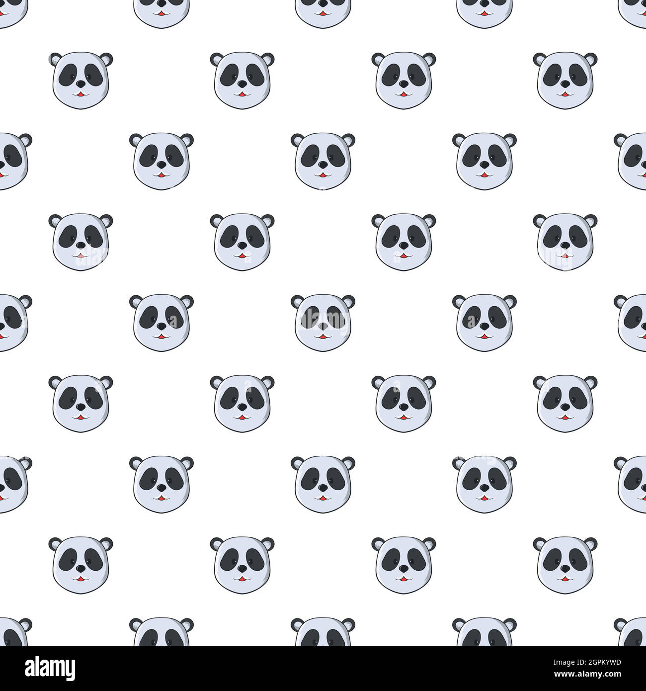 Head of panda pattern, cartoon style Stock Vector Image & Art - Alamy