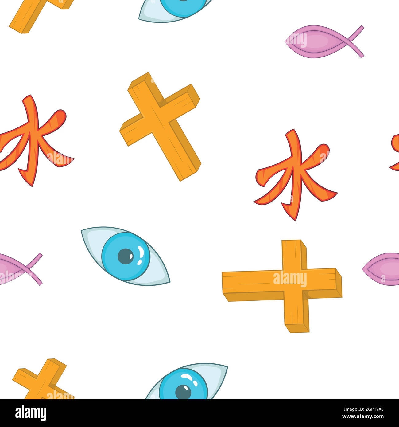 Seamless religious crucifix pattern Stock Vector Images - Alamy
