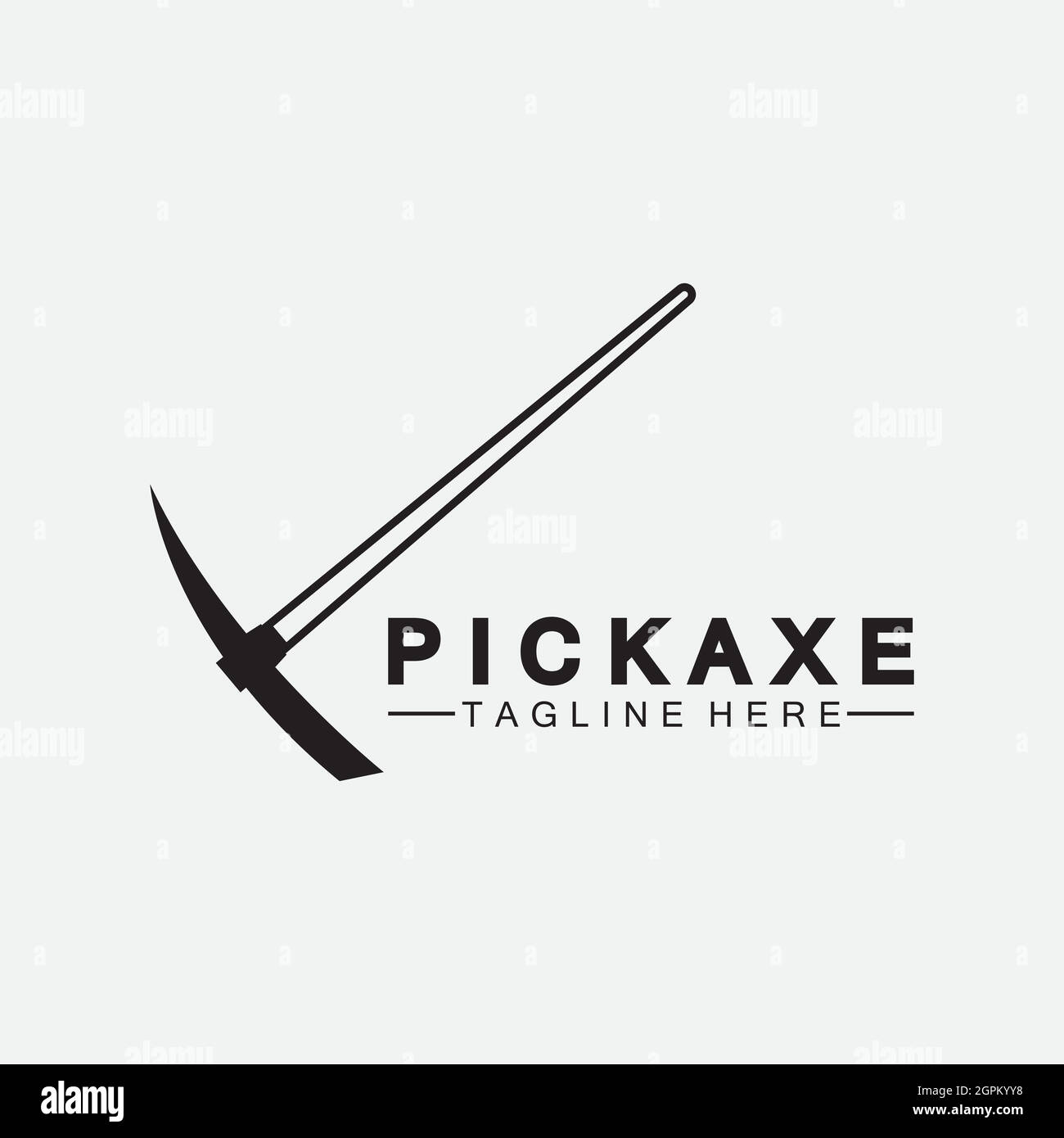 Pickaxe Logo Vector icon symbol illustration Design template, Mining ...