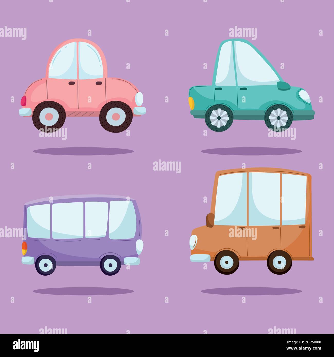 set cartoon cars Stock Vector Image & Art - Alamy