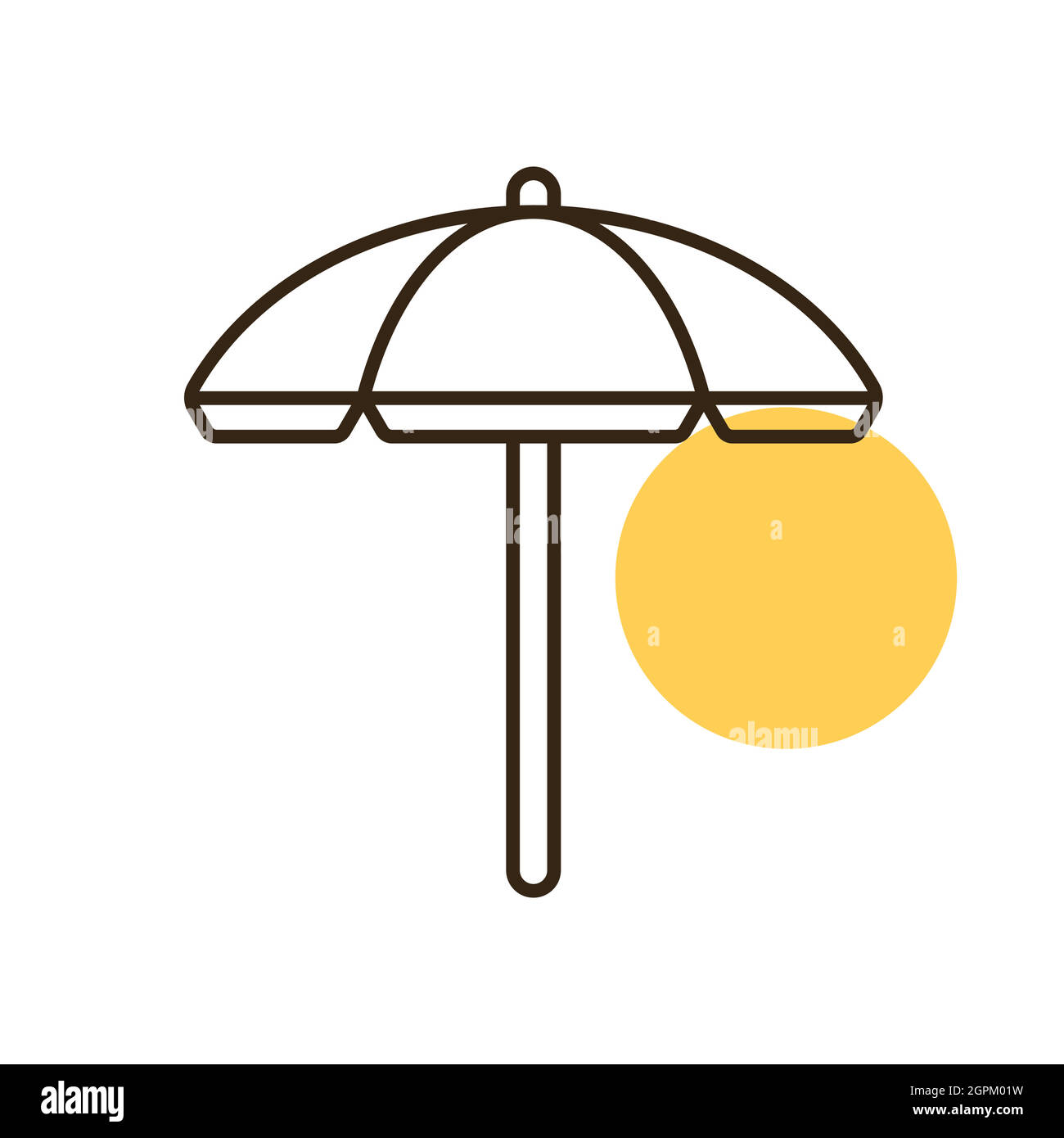Beach parasol flat vector icon design isolated Stock Vector Image & Art ...