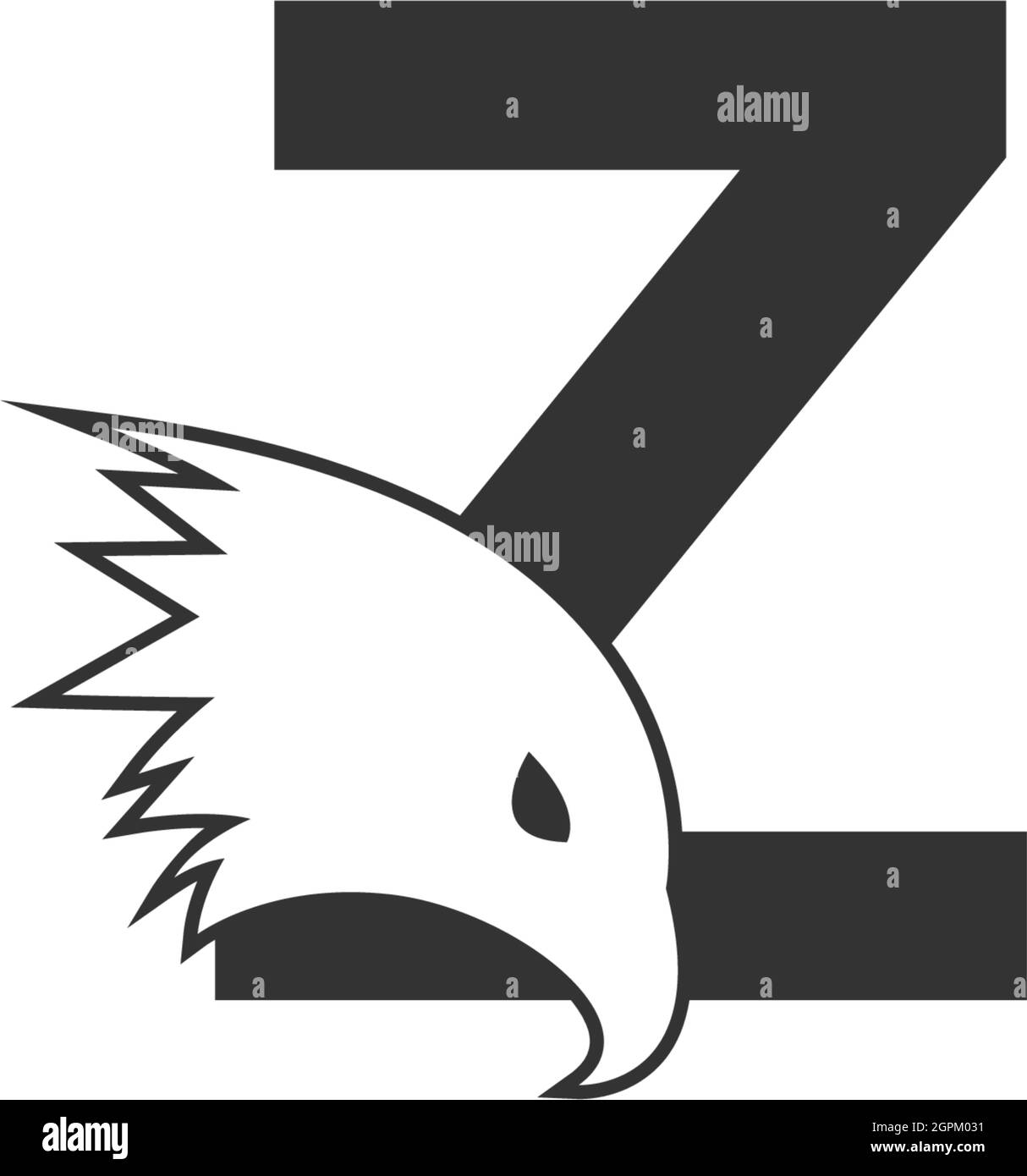 Letter Z logo icon with falcon head design symbol template Stock Vector ...