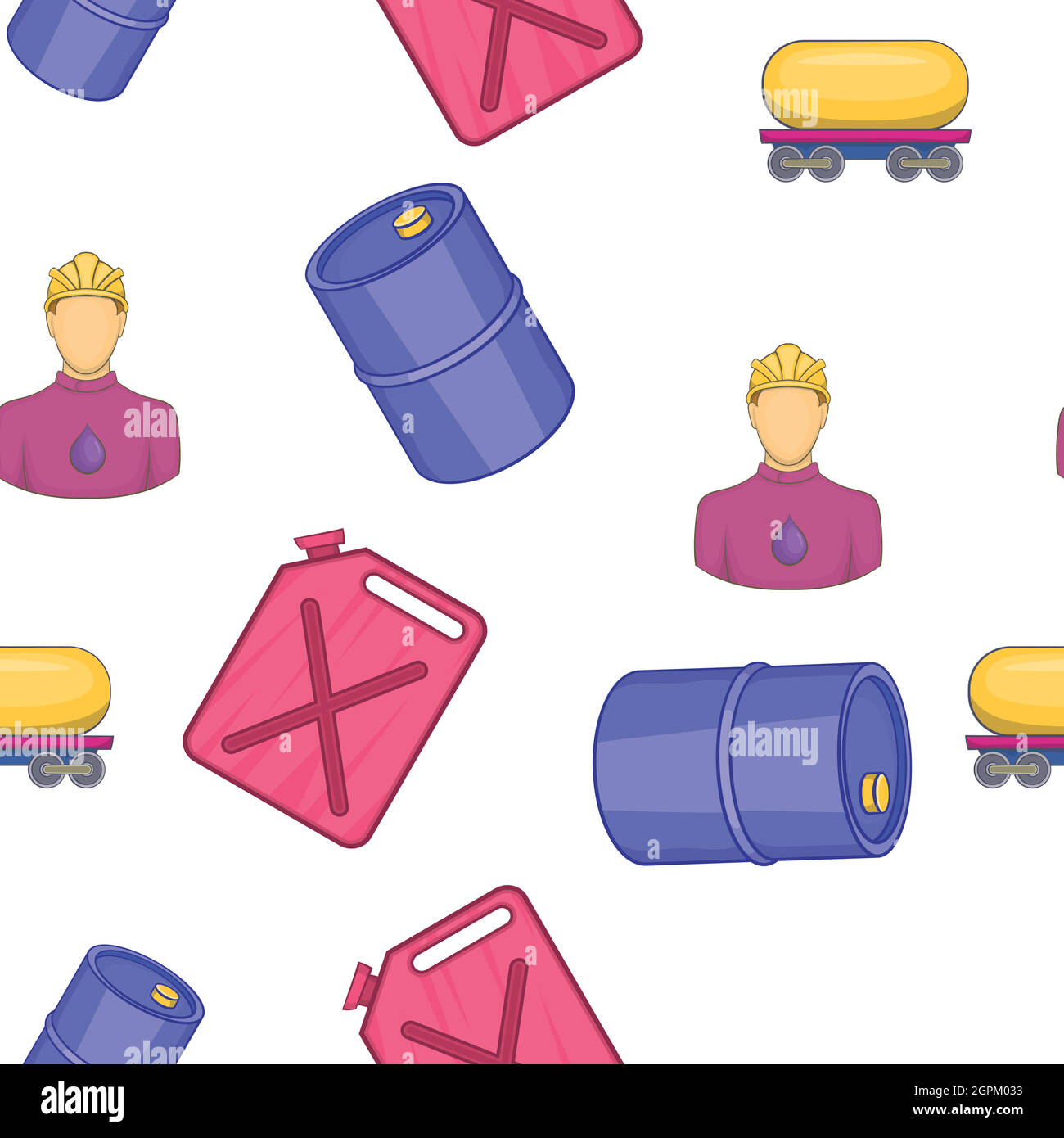 Oil industry pattern, cartoon style Stock Vector Image & Art - Alamy