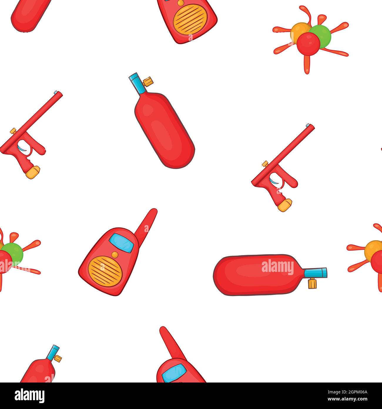 Paintball club pattern, cartoon style Stock Vector Image & Art - Alamy