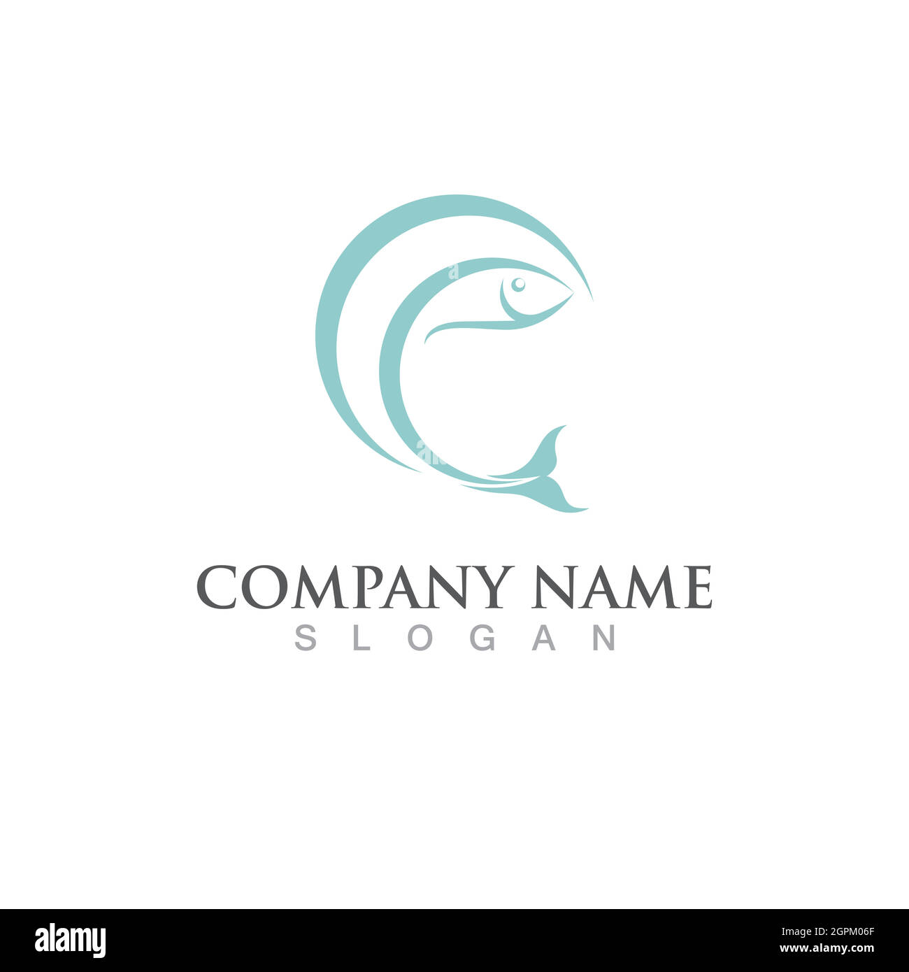 Fish salmon logo template. Creative vector Stock Vector Image & Art - Alamy