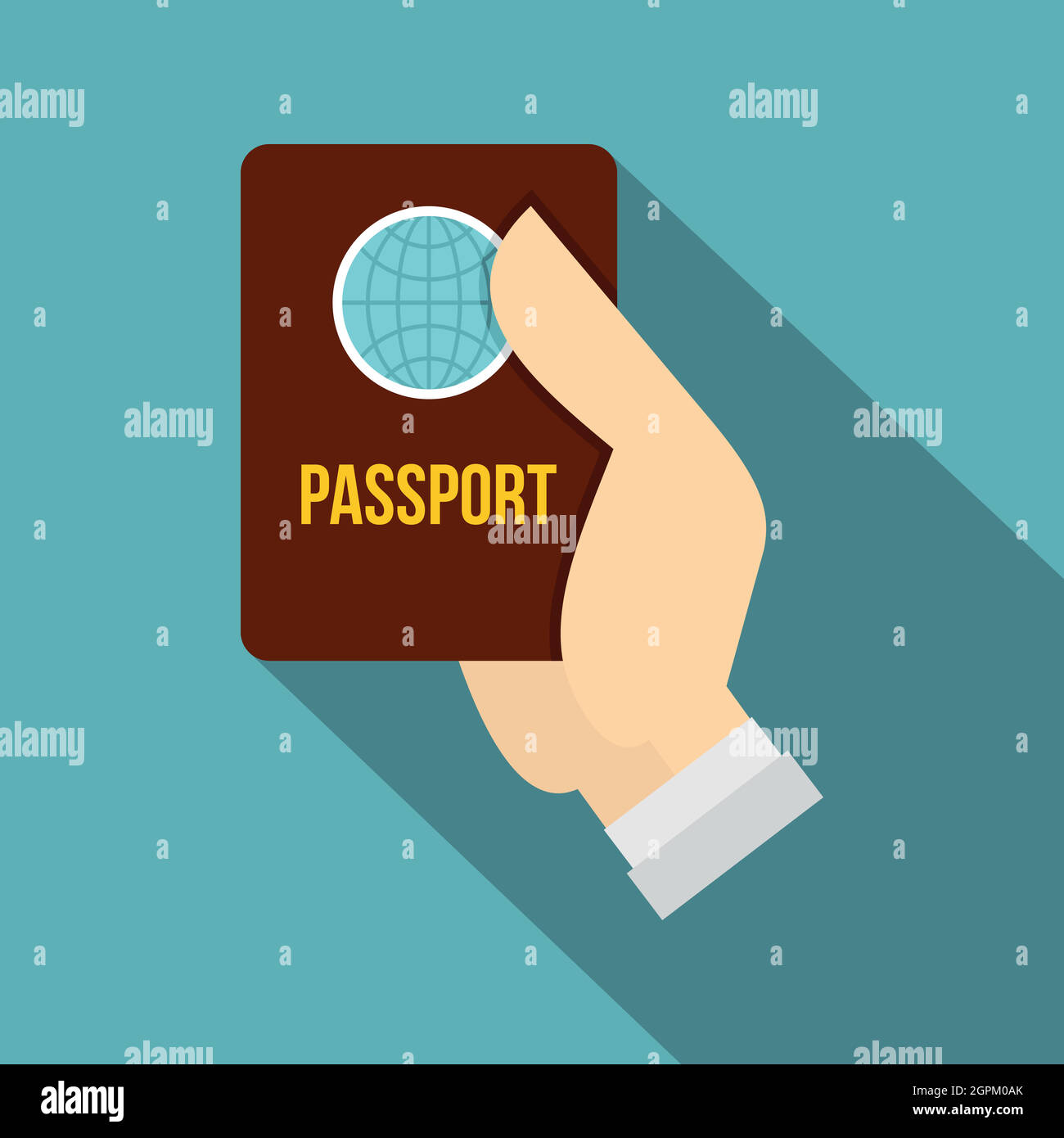 Passport icon, flat style Stock Vector Image & Art - Alamy