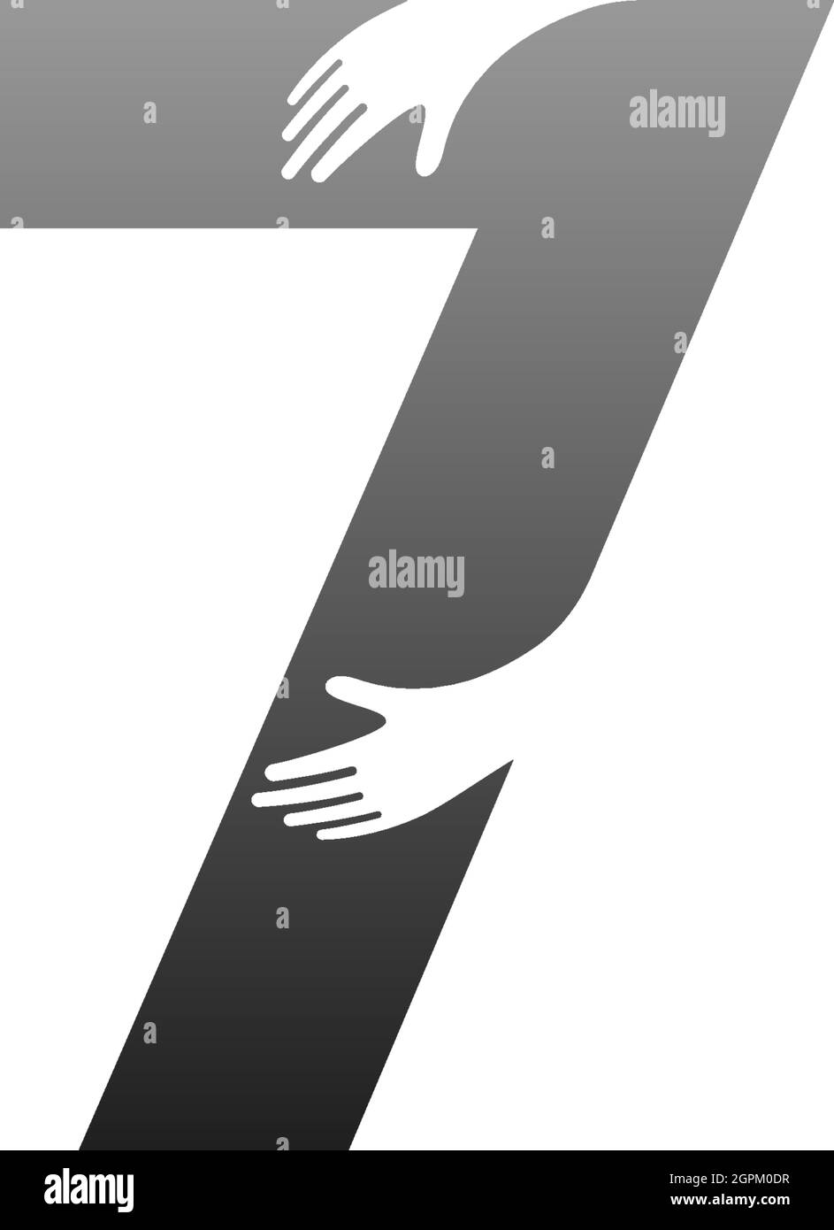 Hand number vector Black and White Stock Photos & Images - Alamy