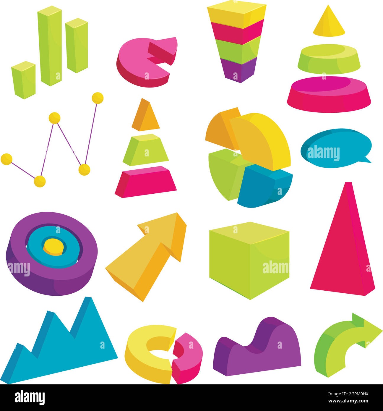 Infographic items icons set, cartoon style Stock Vector Image & Art - Alamy