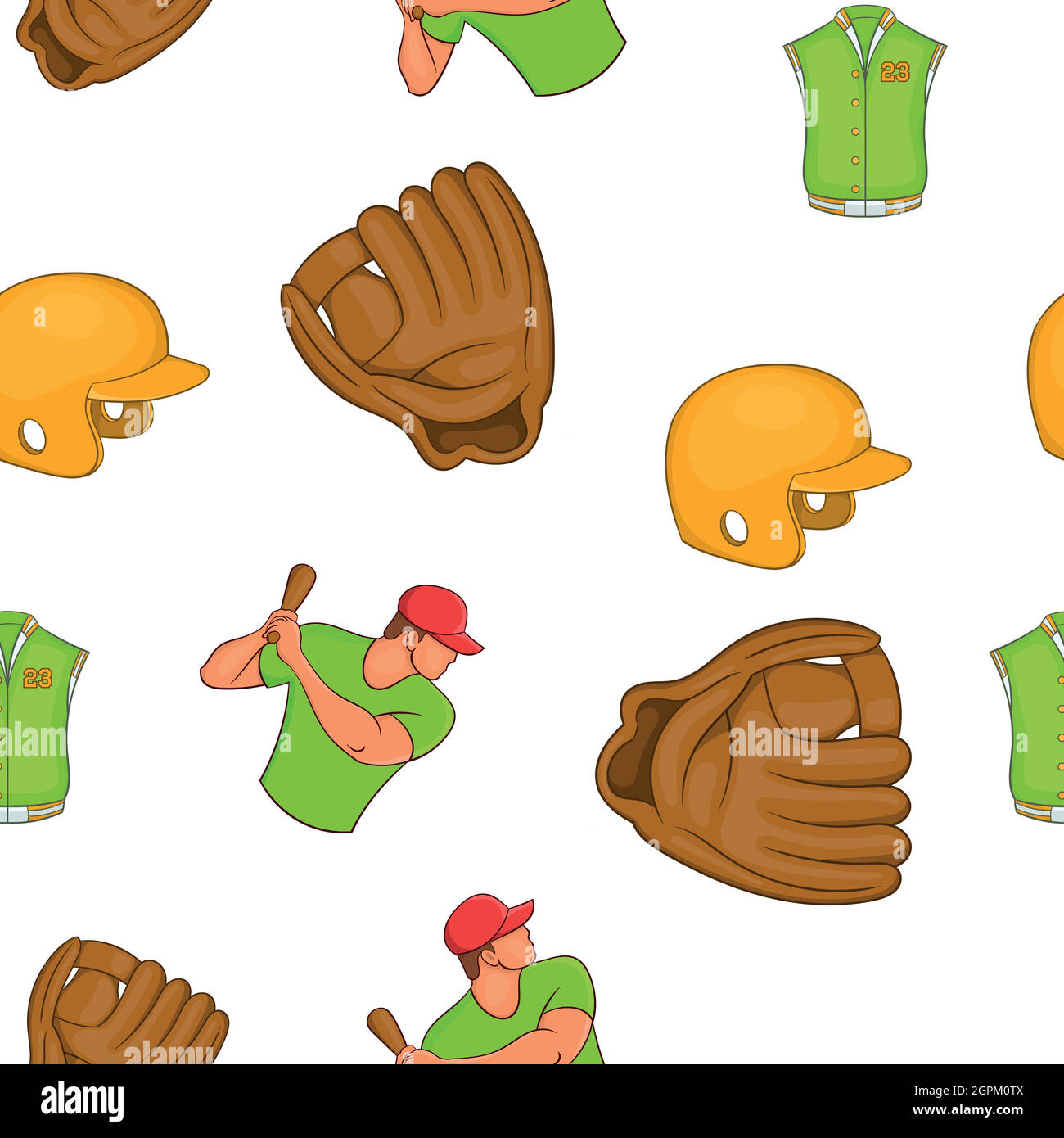 Baseball pattern, cartoon style Stock Vector Image & Art - Alamy