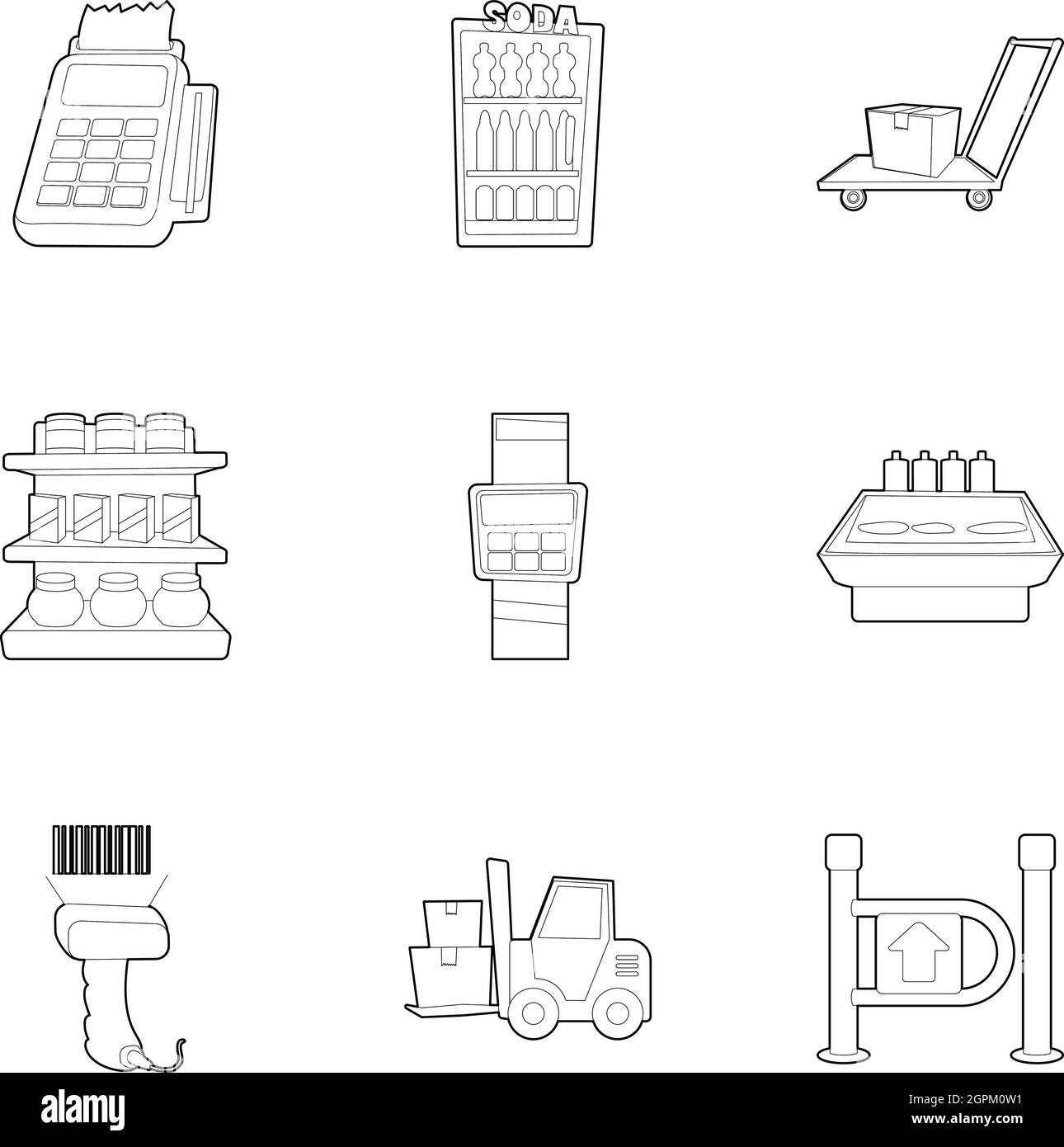 Marketing outline icons Stock Vector Images - Alamy