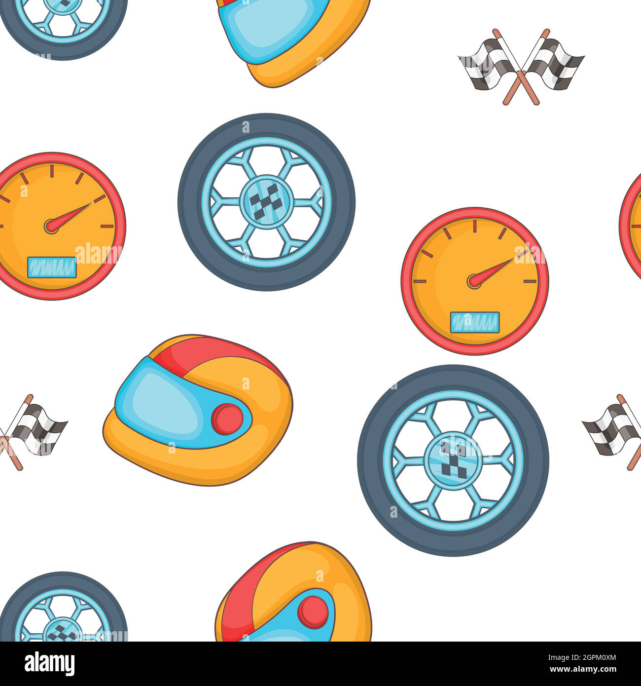 Racing elements pattern, cartoon style Stock Vector Image & Art - Alamy