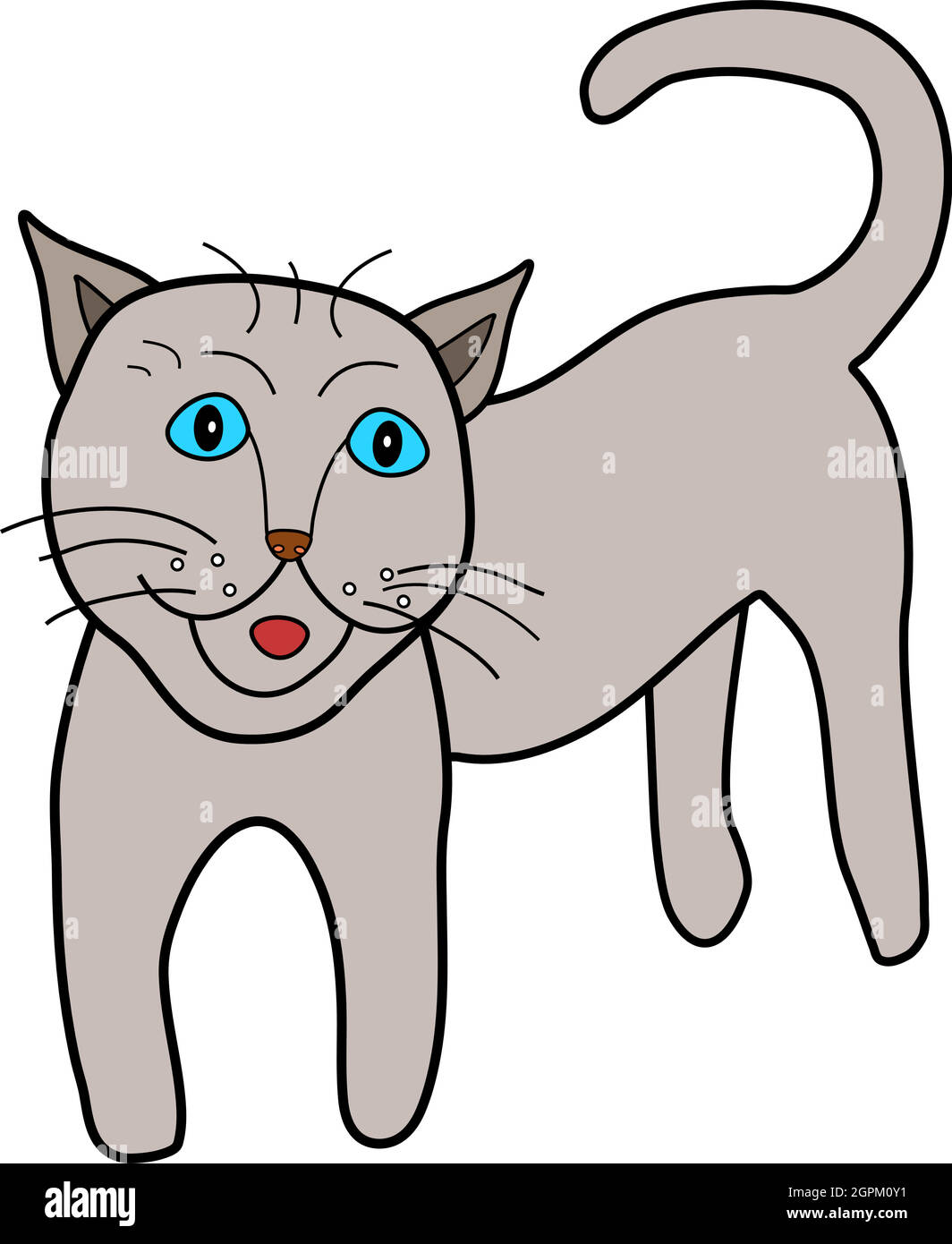 Domestic cat Stock Vector Images - Alamy