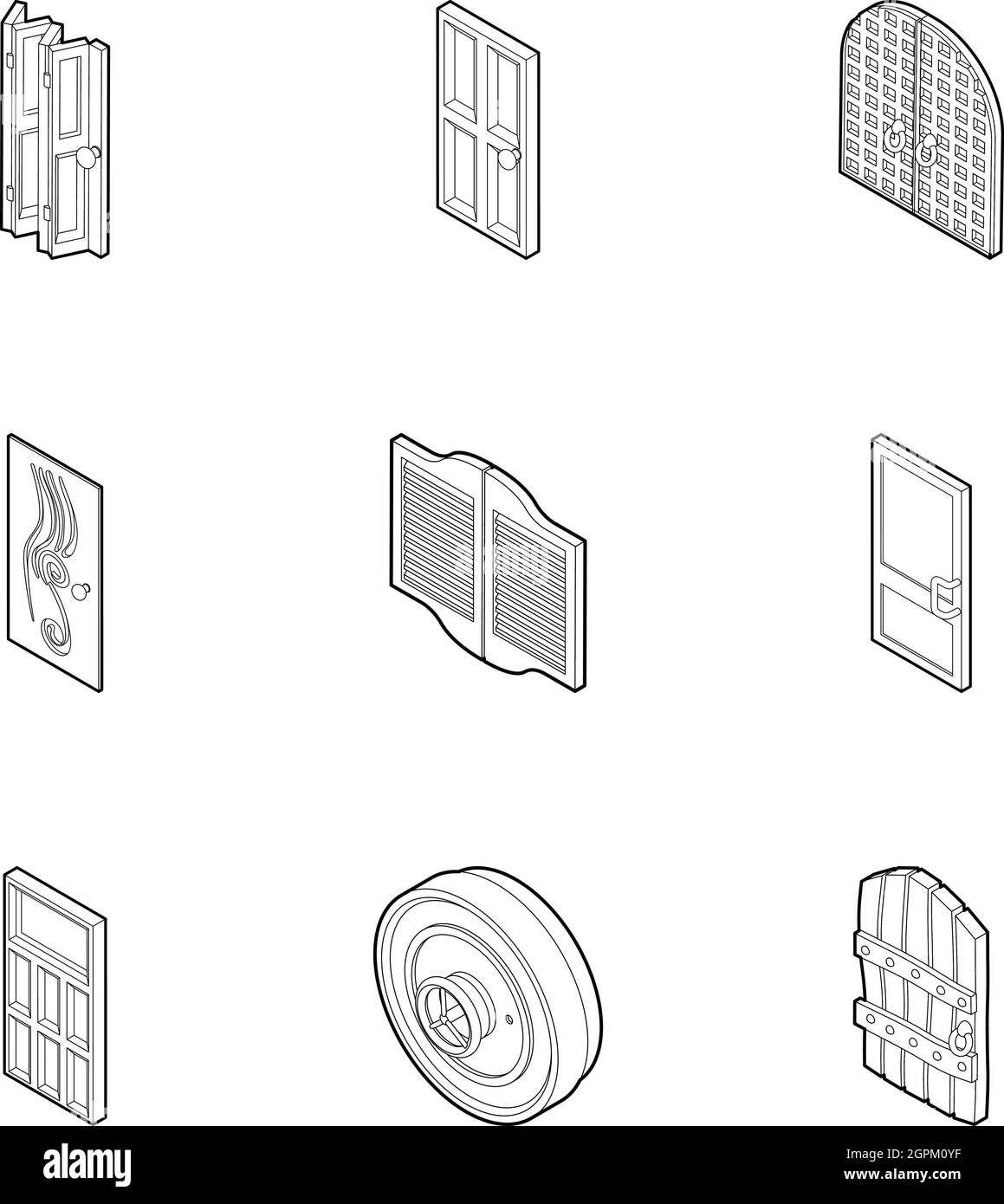 Open garden door Stock Vector Images - Alamy