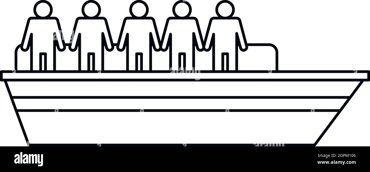 People on ship icon, outline style Stock Vector Image & Art - Alamy