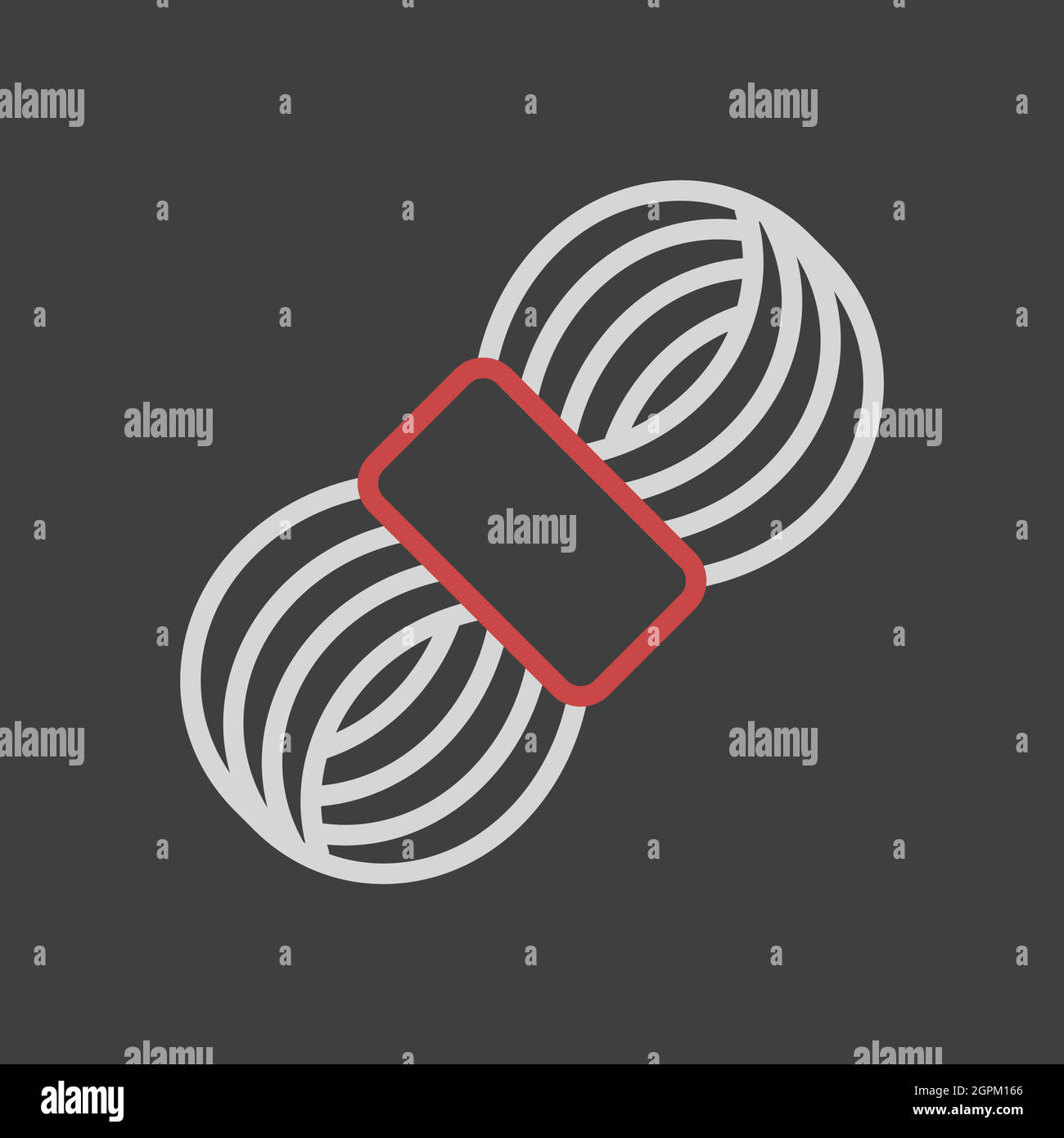 Roll of yarn vector flat icon. Farm animal sign Stock Vector Image ...