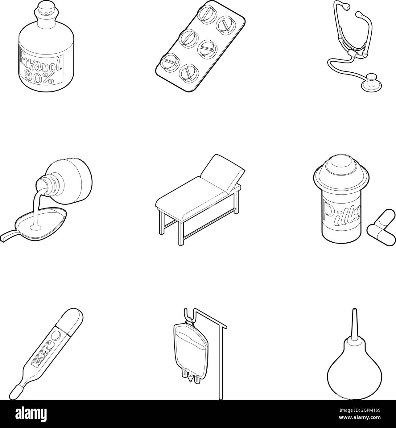 Accident icons set outline Stock Vector Images - Alamy