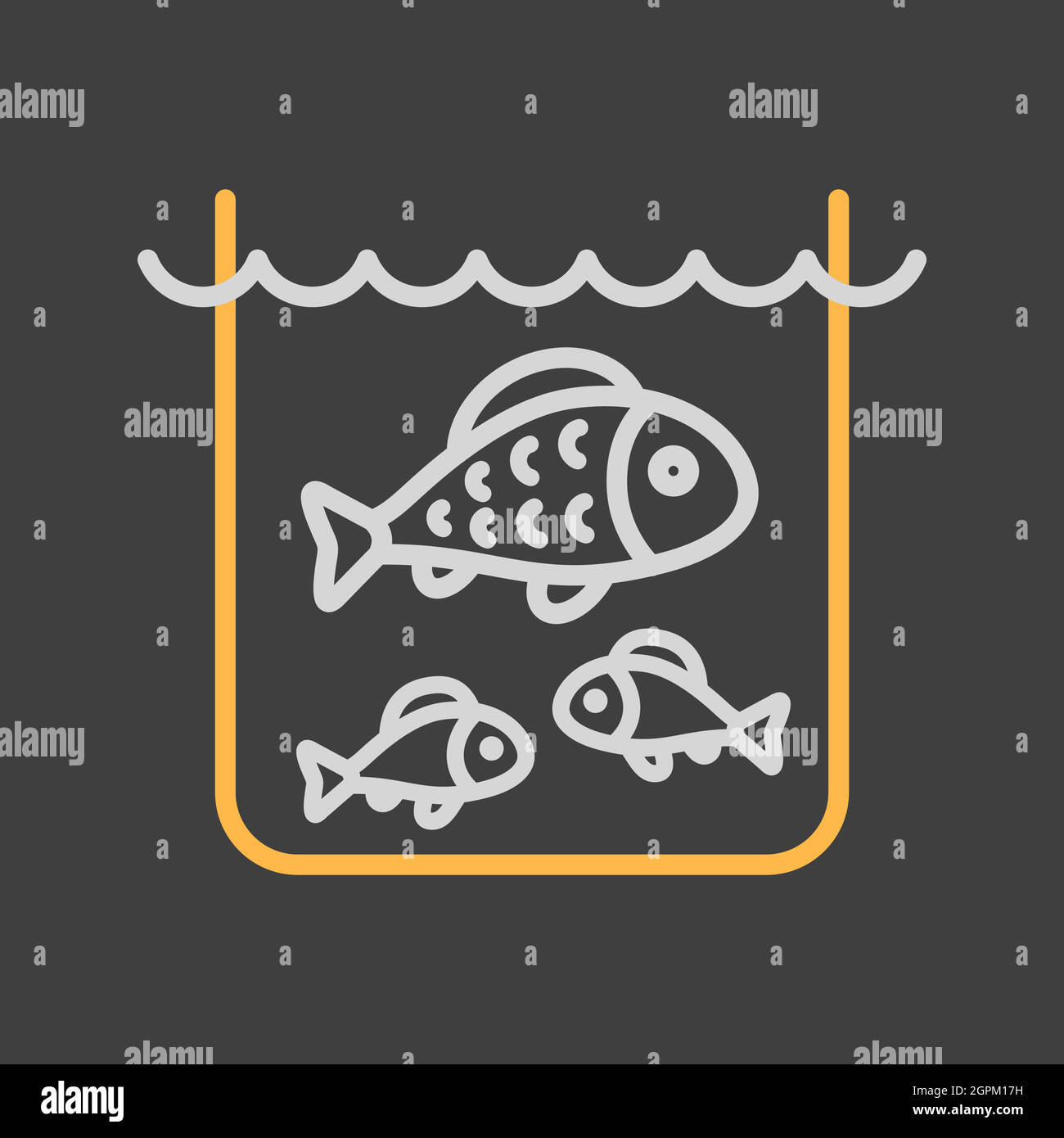 Fish swim in aquarium Stock Vector Images - Alamy
