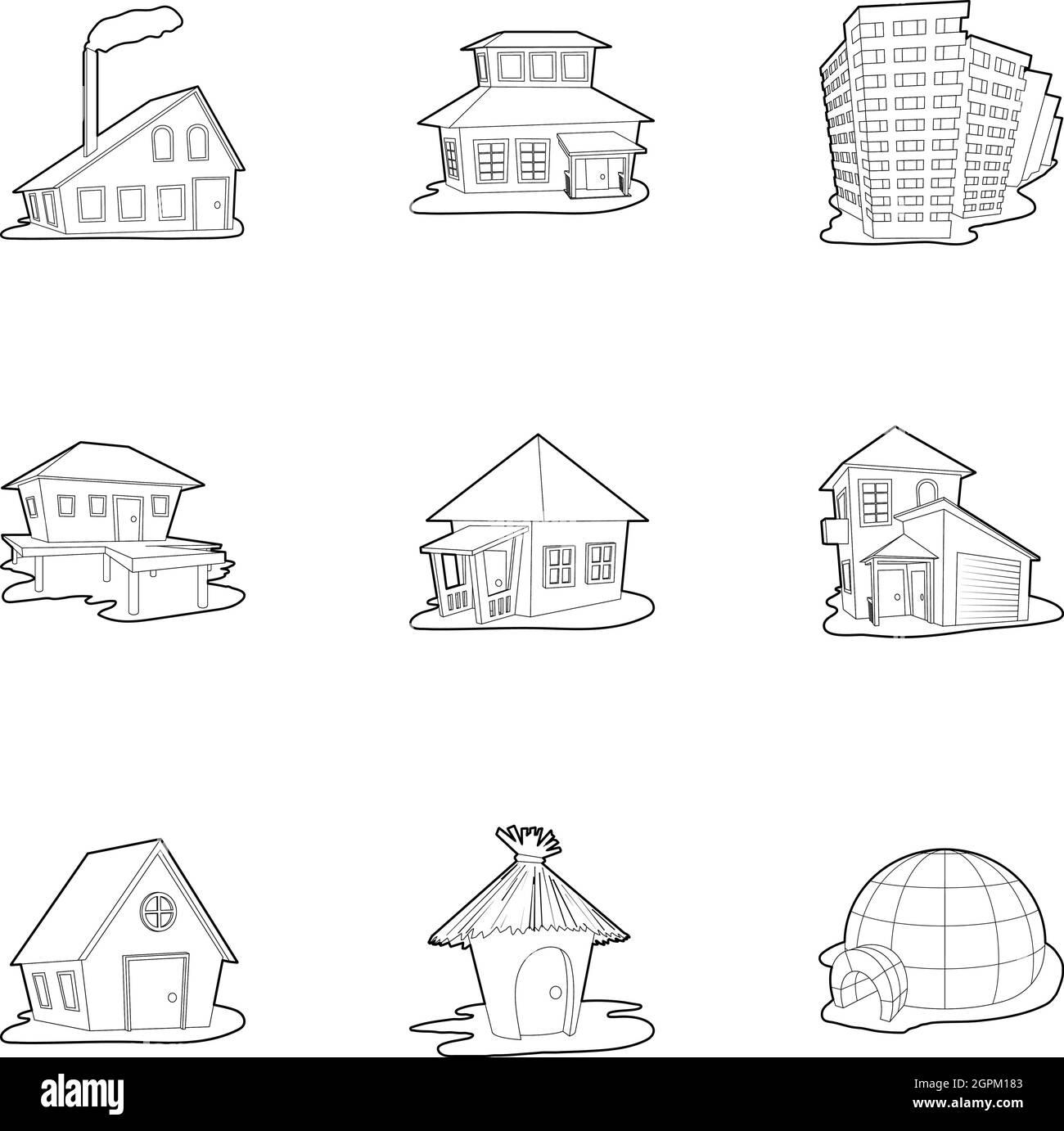 Housing front door Cut Out Stock Images & Pictures - Alamy