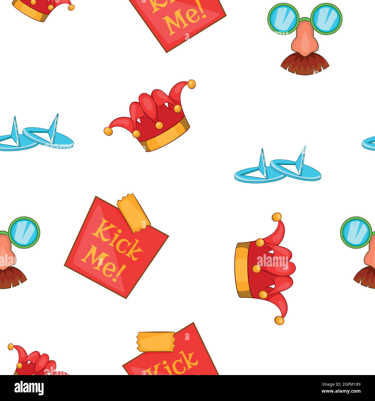 April fools day pattern, cartoon style Stock Vector Image & Art - Alamy