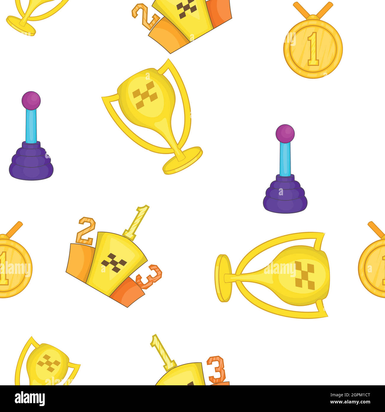 Racing awards pattern, cartoon style Stock Vector Image & Art - Alamy